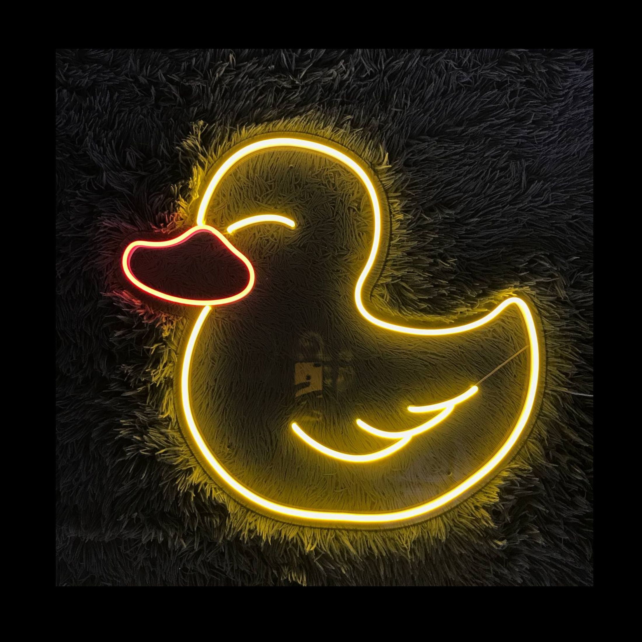 Handmadetneonsign Duck Neon Sign, Cute Duck Wall Art Decor, Duck Neon ...