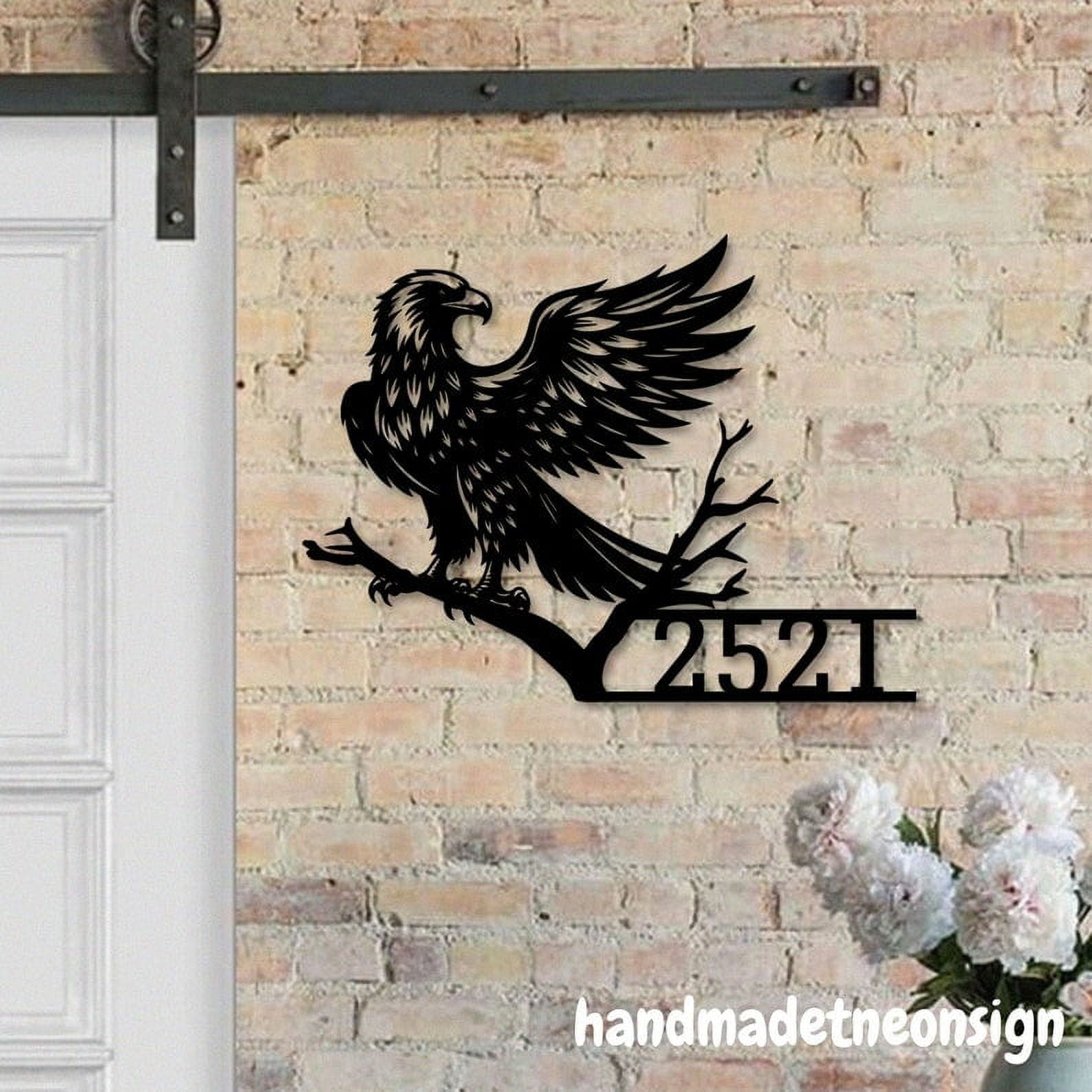 Handmadetneonsign Eagle Home Number Metal, Eagle House Number Metal ...