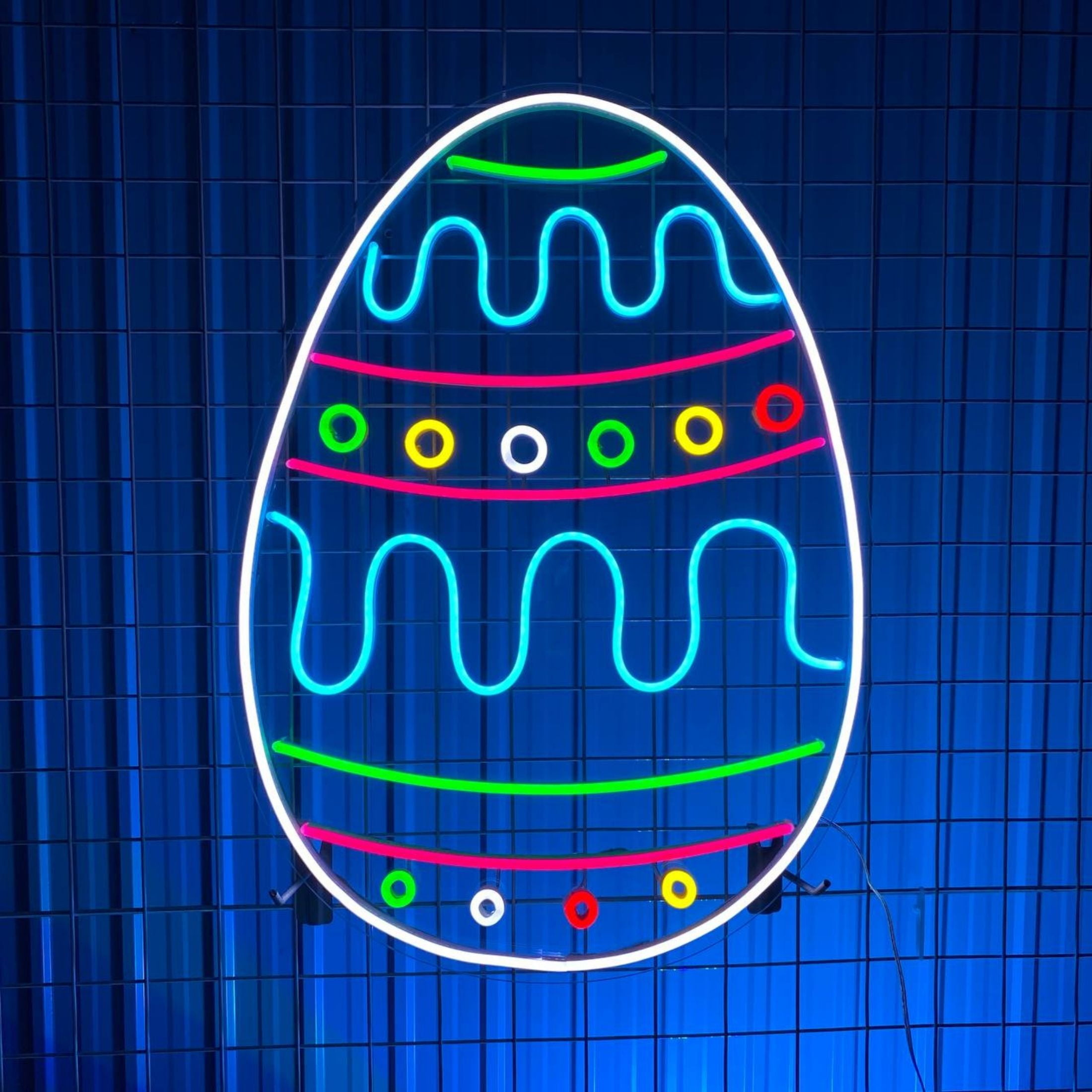 Handmadetneonsign Easter Egg Neon Sign, Easter Egg Neon Light Wall Art ...