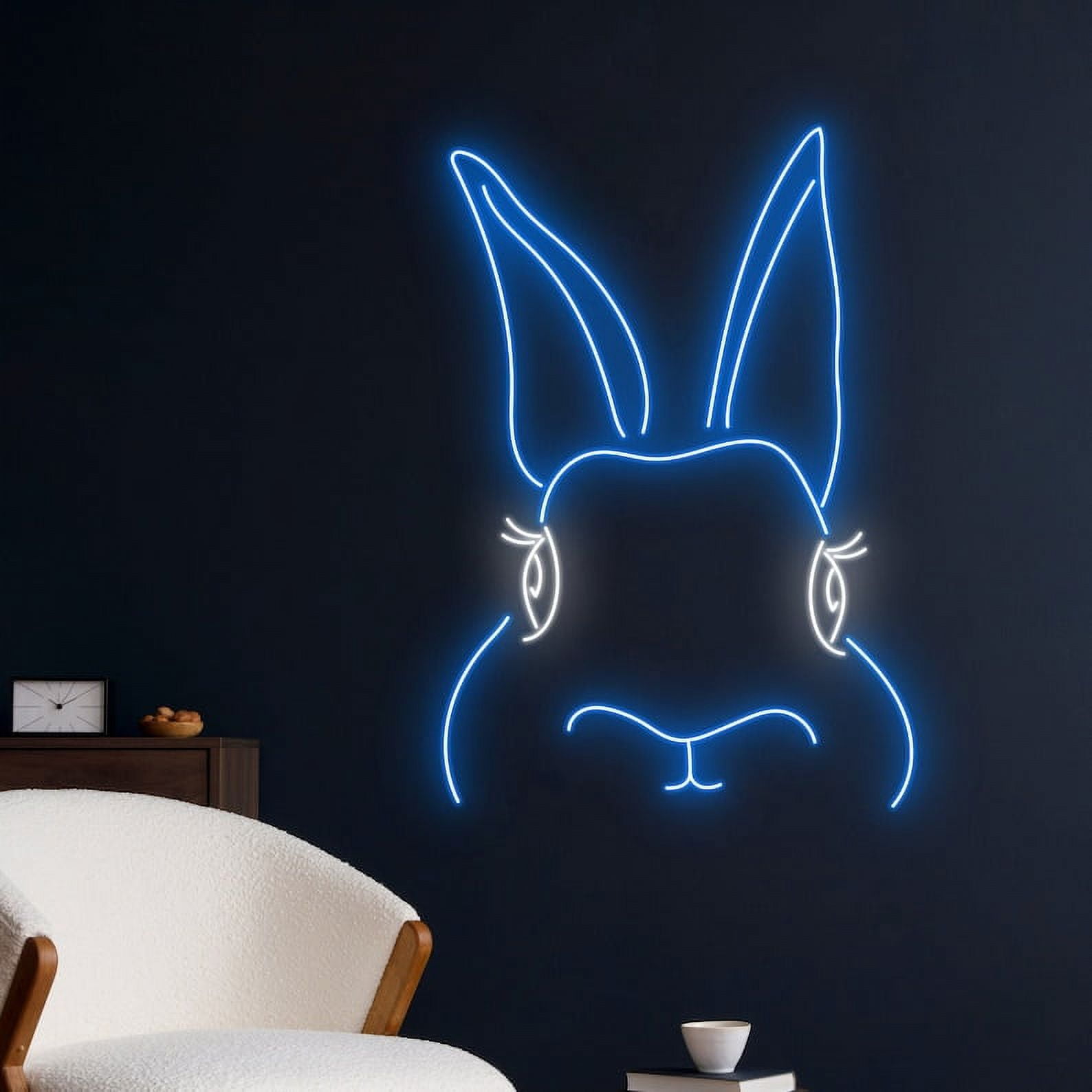 Handmadetneonsign Easter Rabbit Neon Sign, Happy Easter Bunny Led Sign ...