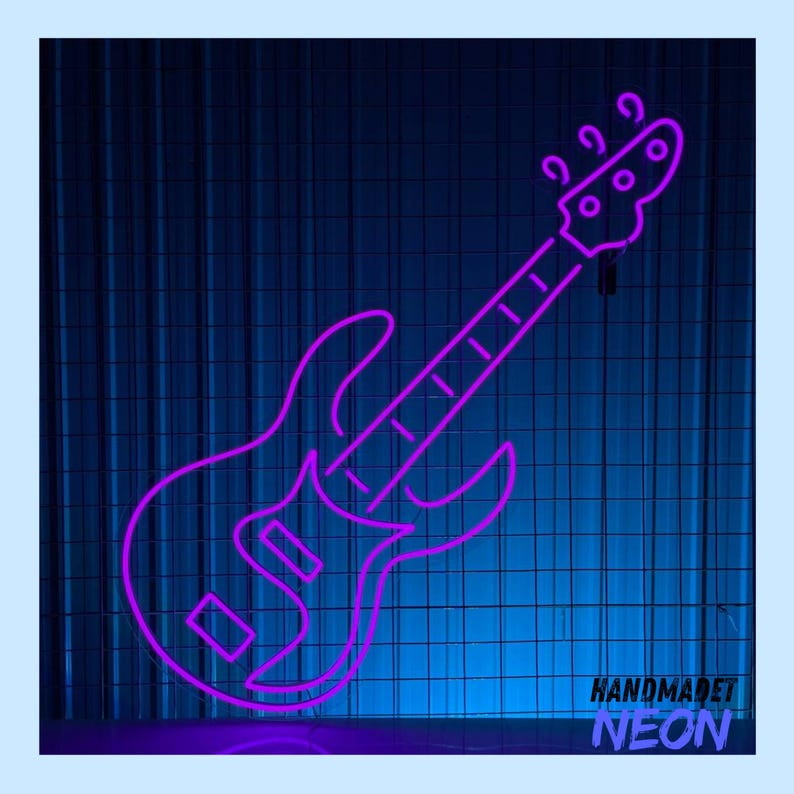 Handmadetneonsign Electric Guitar Neon Sign, Guitar Led Sign, Musical ...