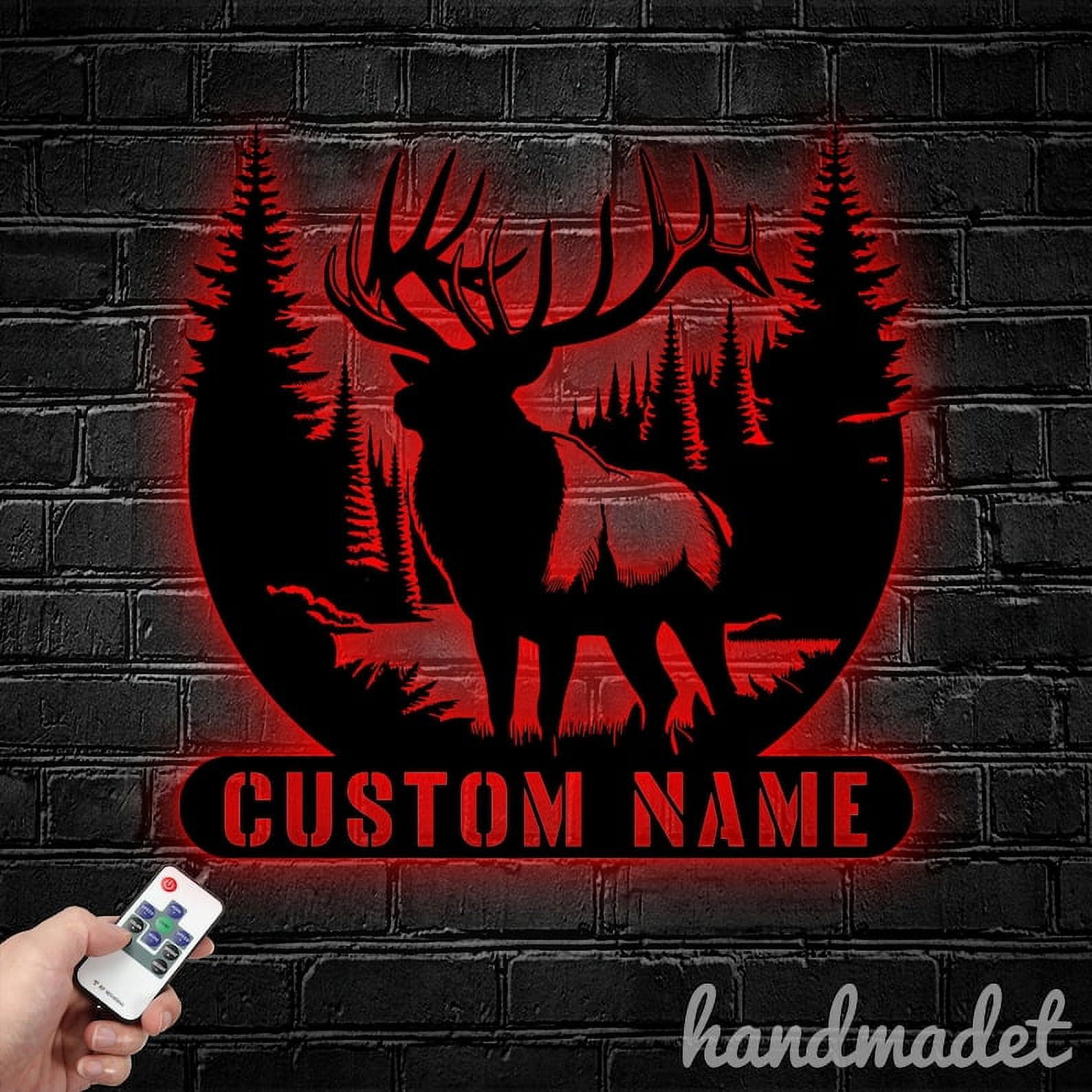 Handmadetneonsign Elk Forest Metal Wall Art, Elk Forest Metal Sign Wall ...