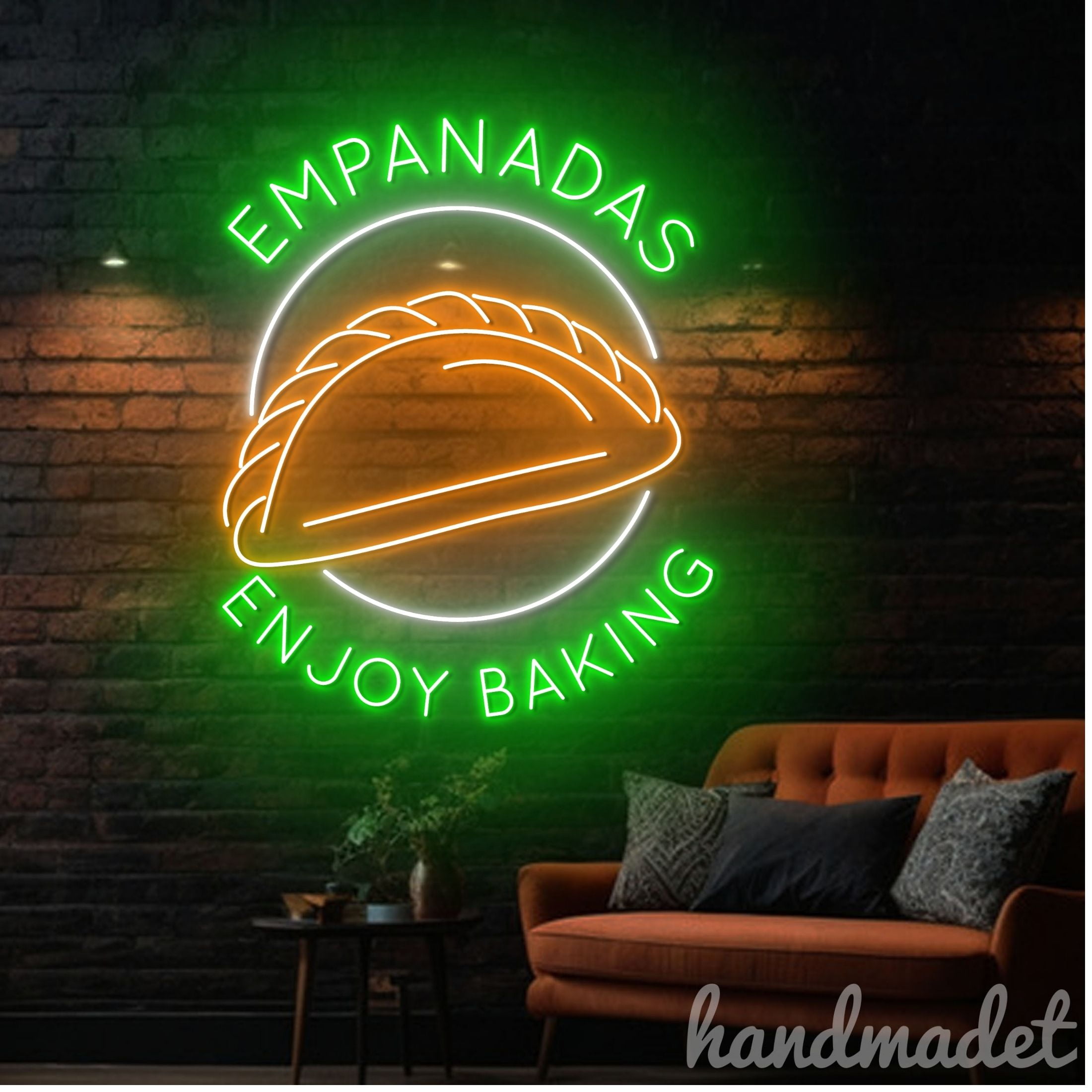 Handmadetneonsign Empanadas Enjoy Baking Neon Sign, Empanadas Light ...