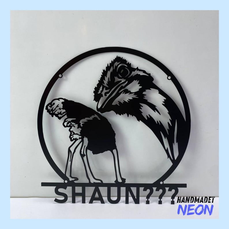 Handmadetneonsign Emu Farmhouse Metal Sign, Emu Metal Light, Farmhouse ...