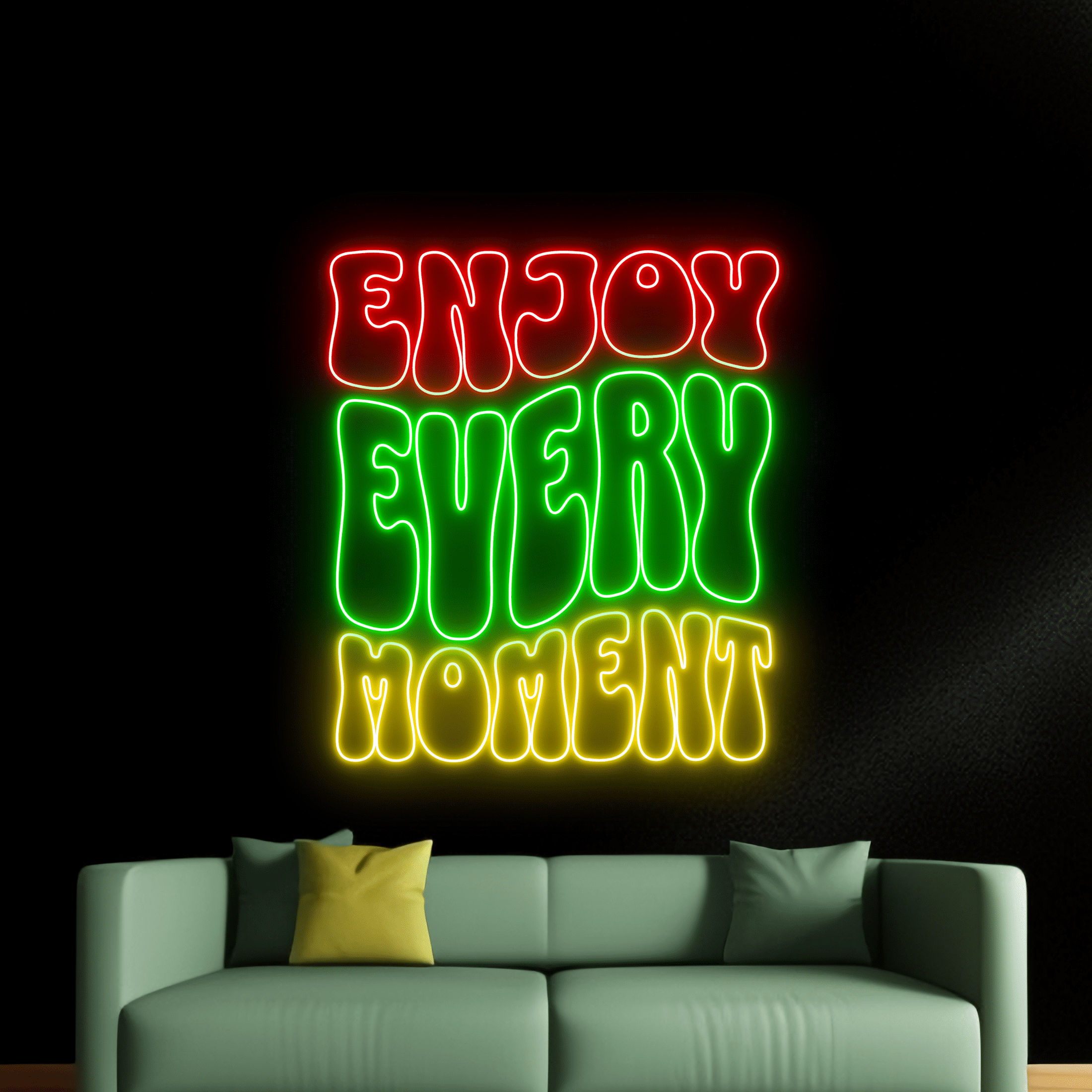Handmadetneonsign Enjoy Every Moment Neon Sign, Inspirational Quotes ...