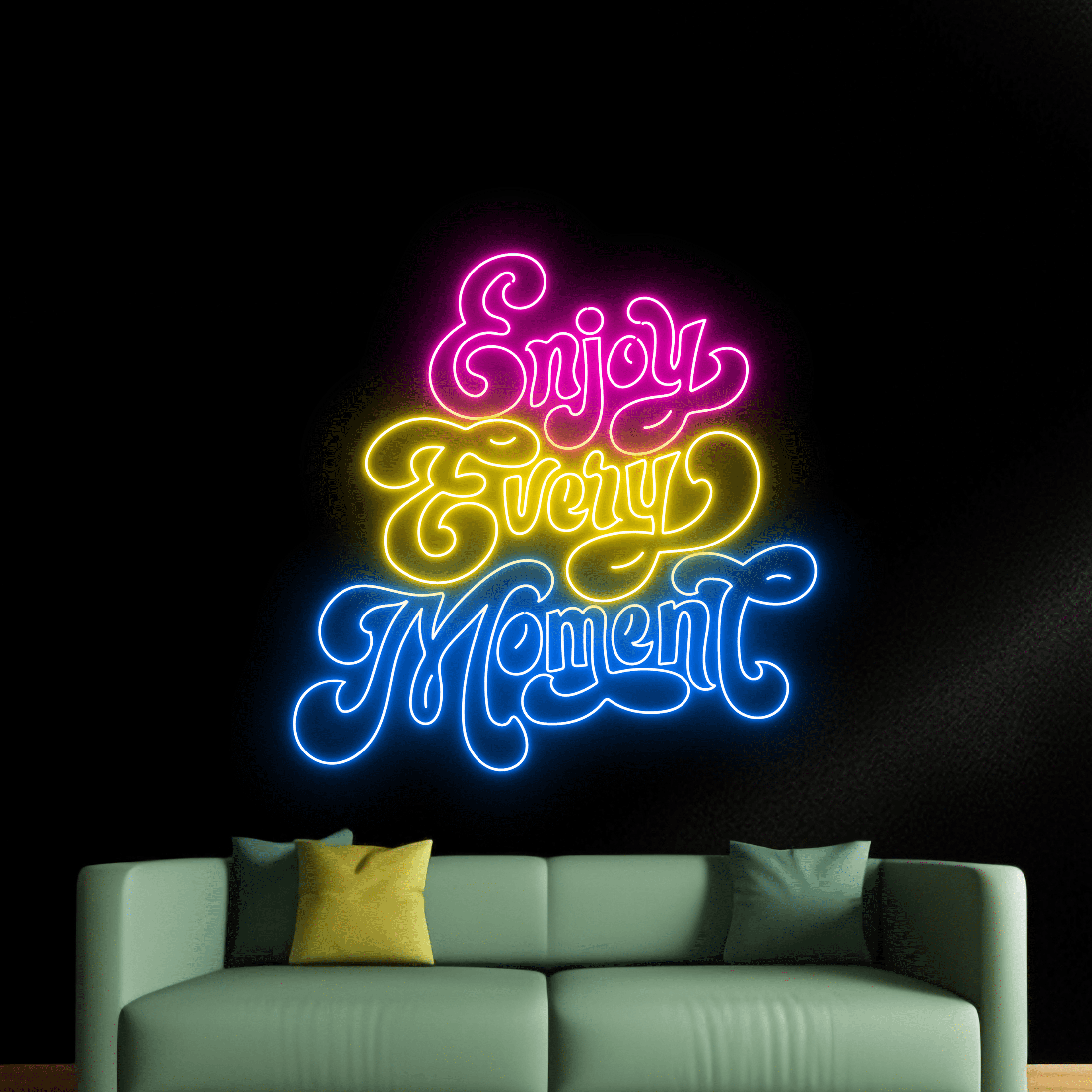 Handmadetneonsign Enjoy Every Moment Neon Sign, Inspirational Quotes ...