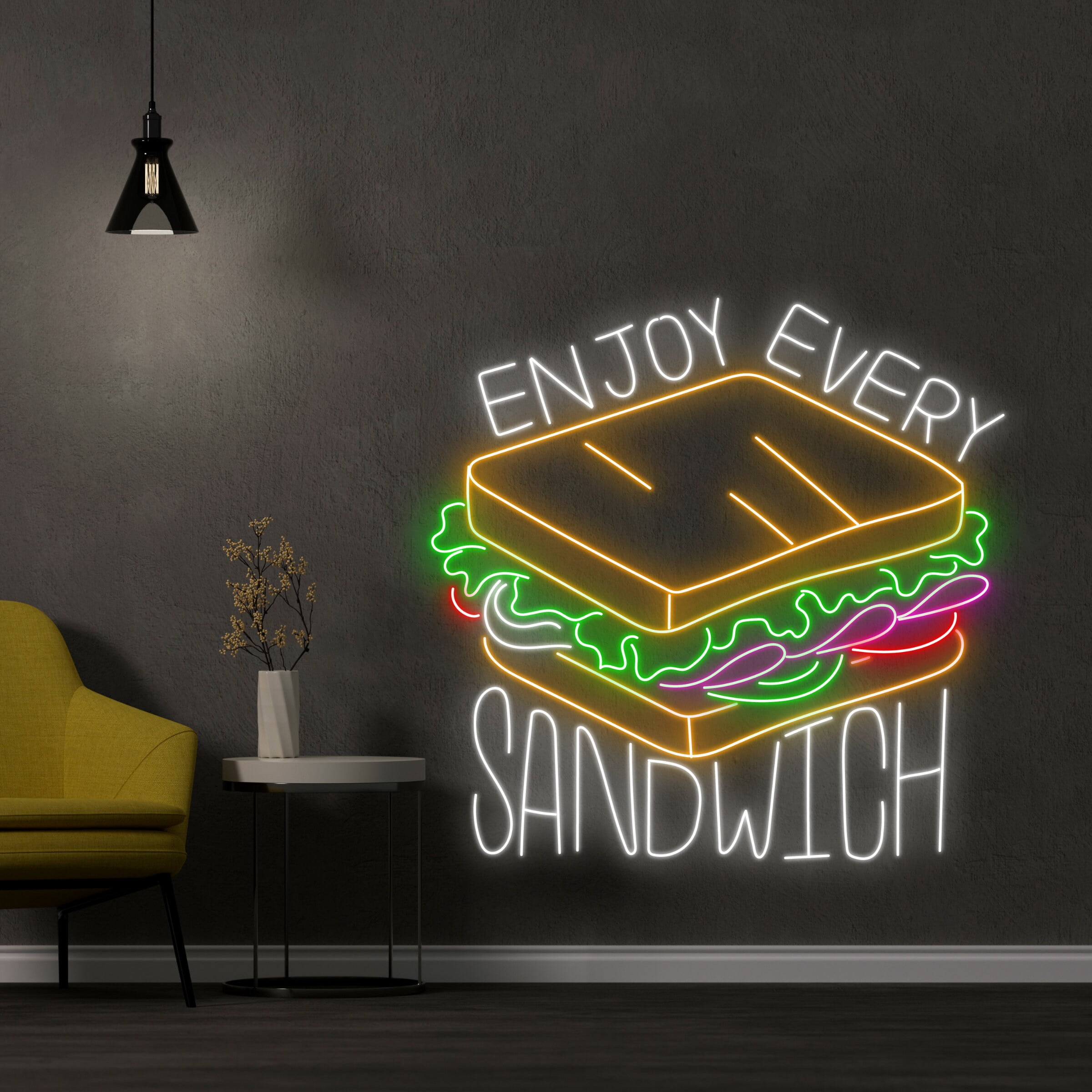 Handmadetneonsign Enjoy Every Sanwich Neon Sign, Enjoy Every Sanwich ...