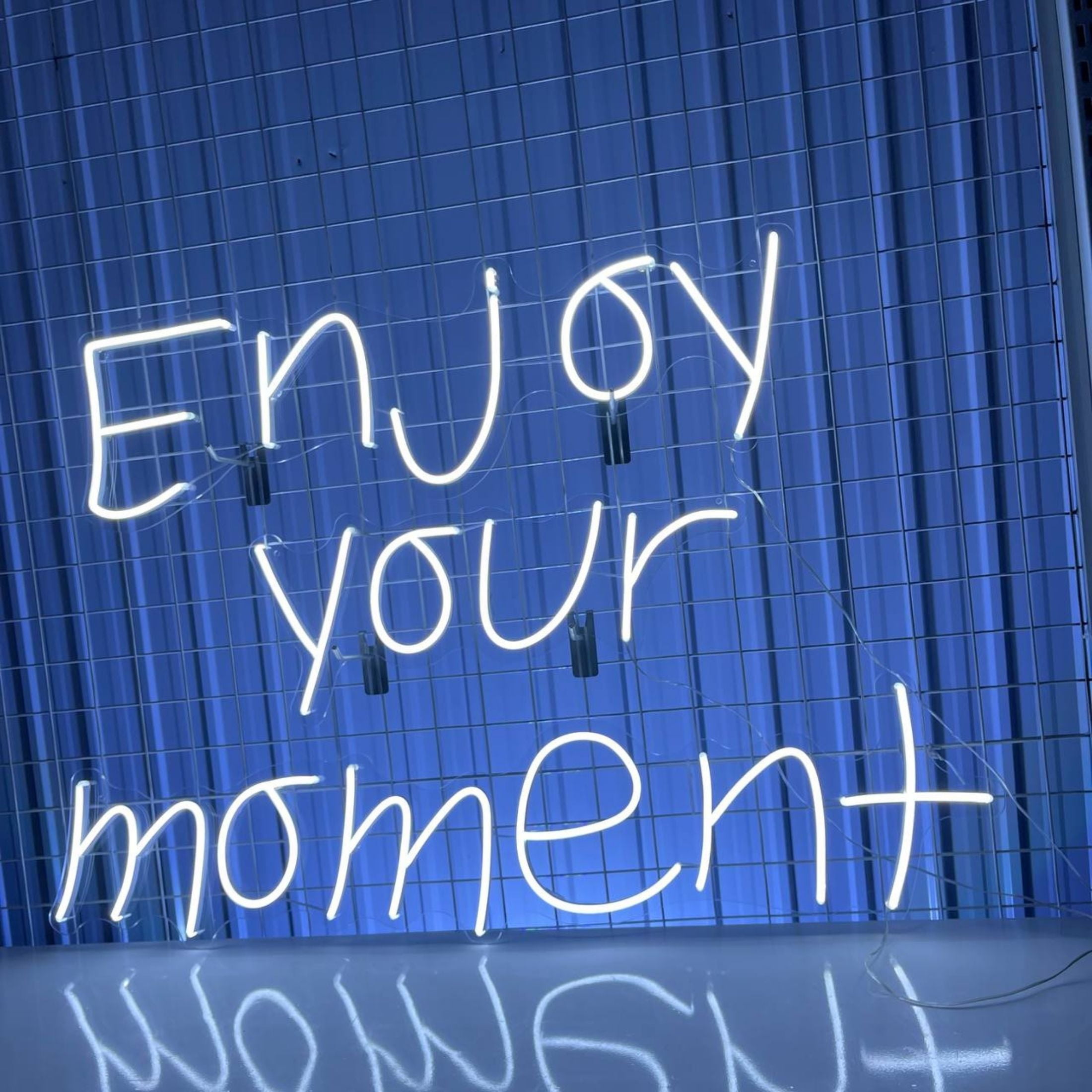 Handmadetneonsign Enjoy Your Moment Neon Sign, Motivational Quotes Wall ...