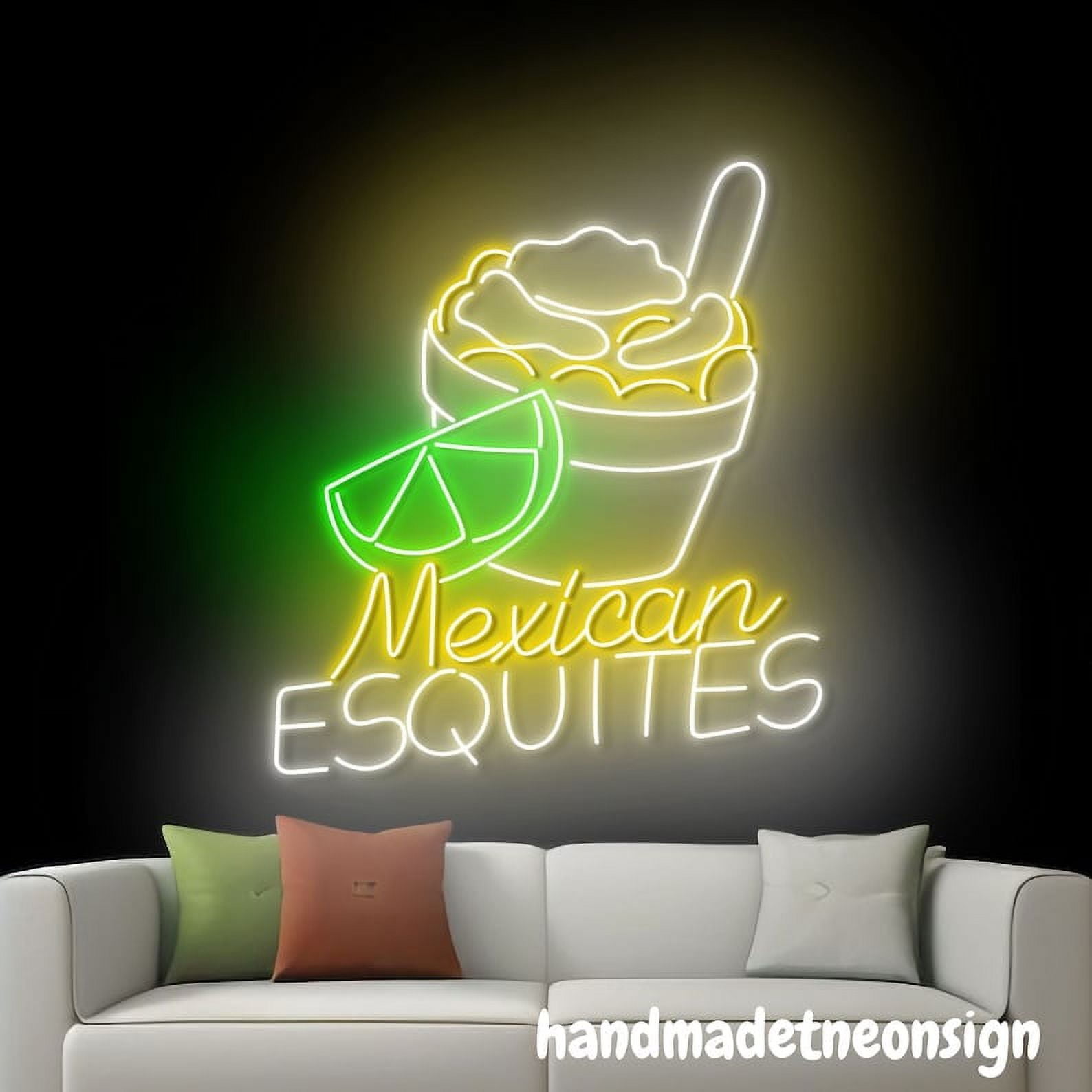 Handmadetneonsign Esquites Neon Sign, Mexico Food Wall Art Decor, Elote ...