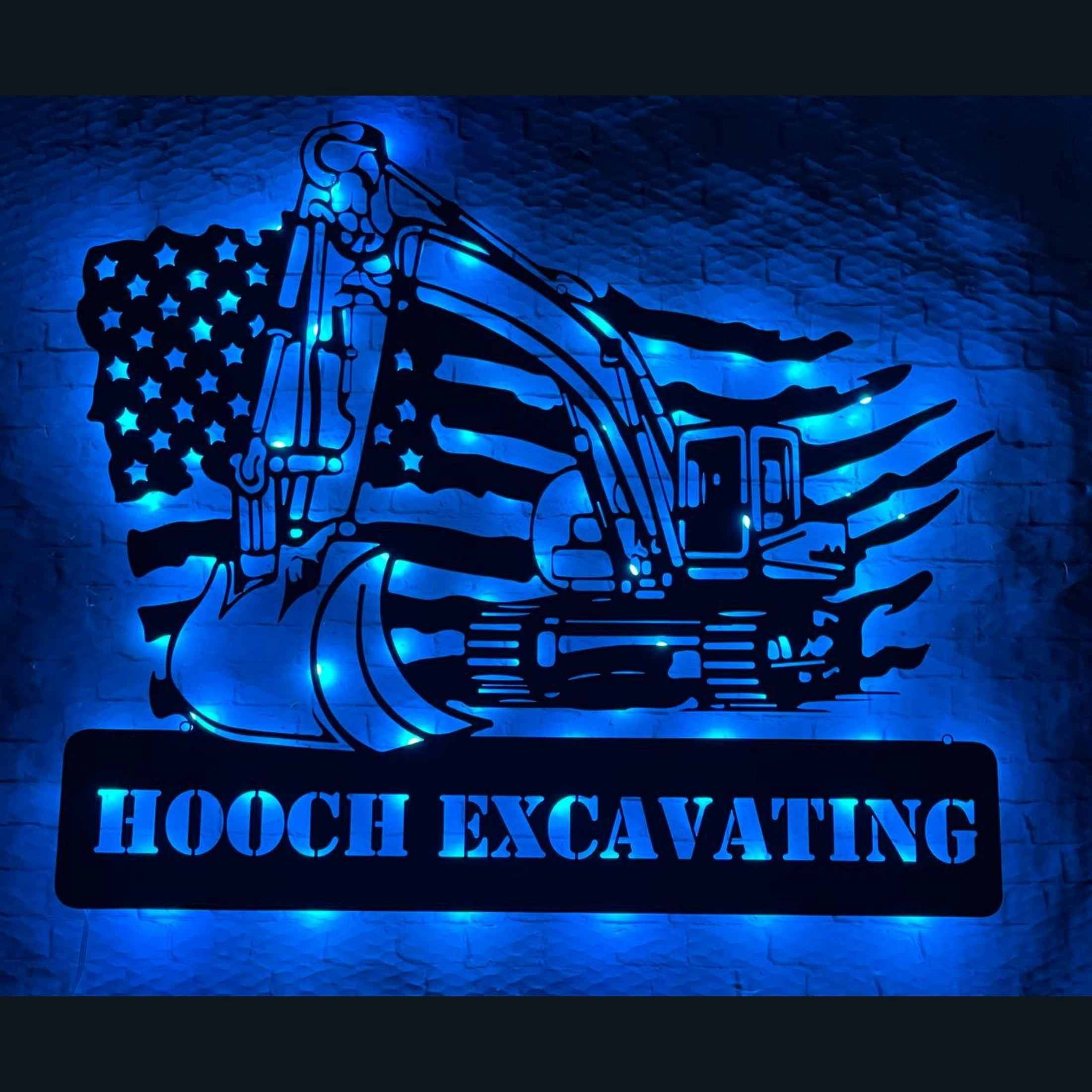 Handmadetneonsign Excavator Driver Metal Wall Art Light, Excavator ...