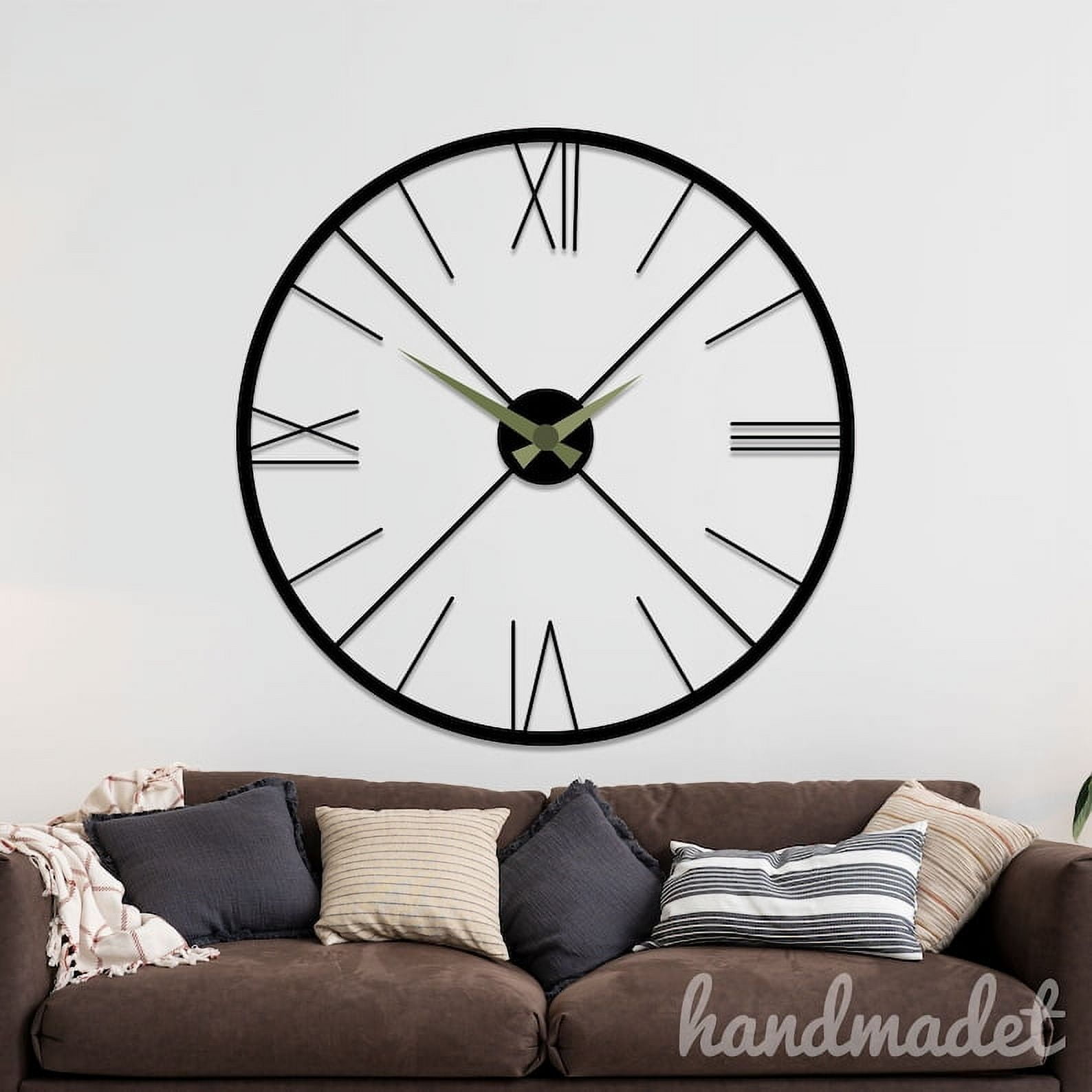 Handmadetneonsign Extra Large Wall Clock Unique, Year Date Round Wall ...