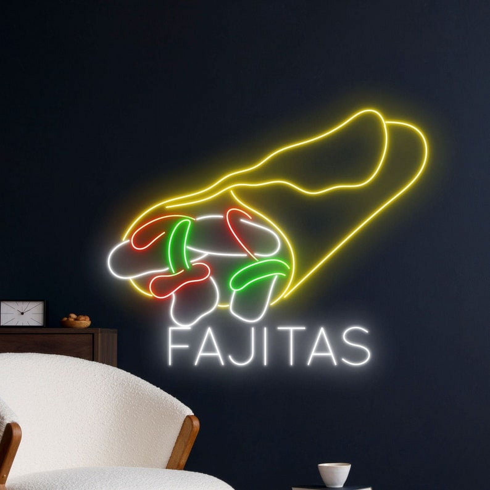 Handmadetneonsign Fajitas Neon Sign, Mexico Fajitas Wall Art Decor ...