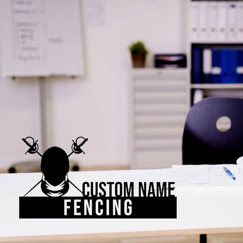Handmadetneonsign Fencing Metal Nameplate, Fencing Nameplate, Fencing ...