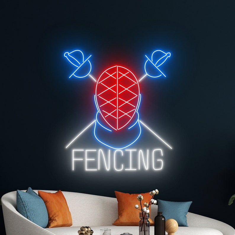 Handmadetneonsign Fencing Neon Sign, Fencing Led Sign, Martial Art Led ...