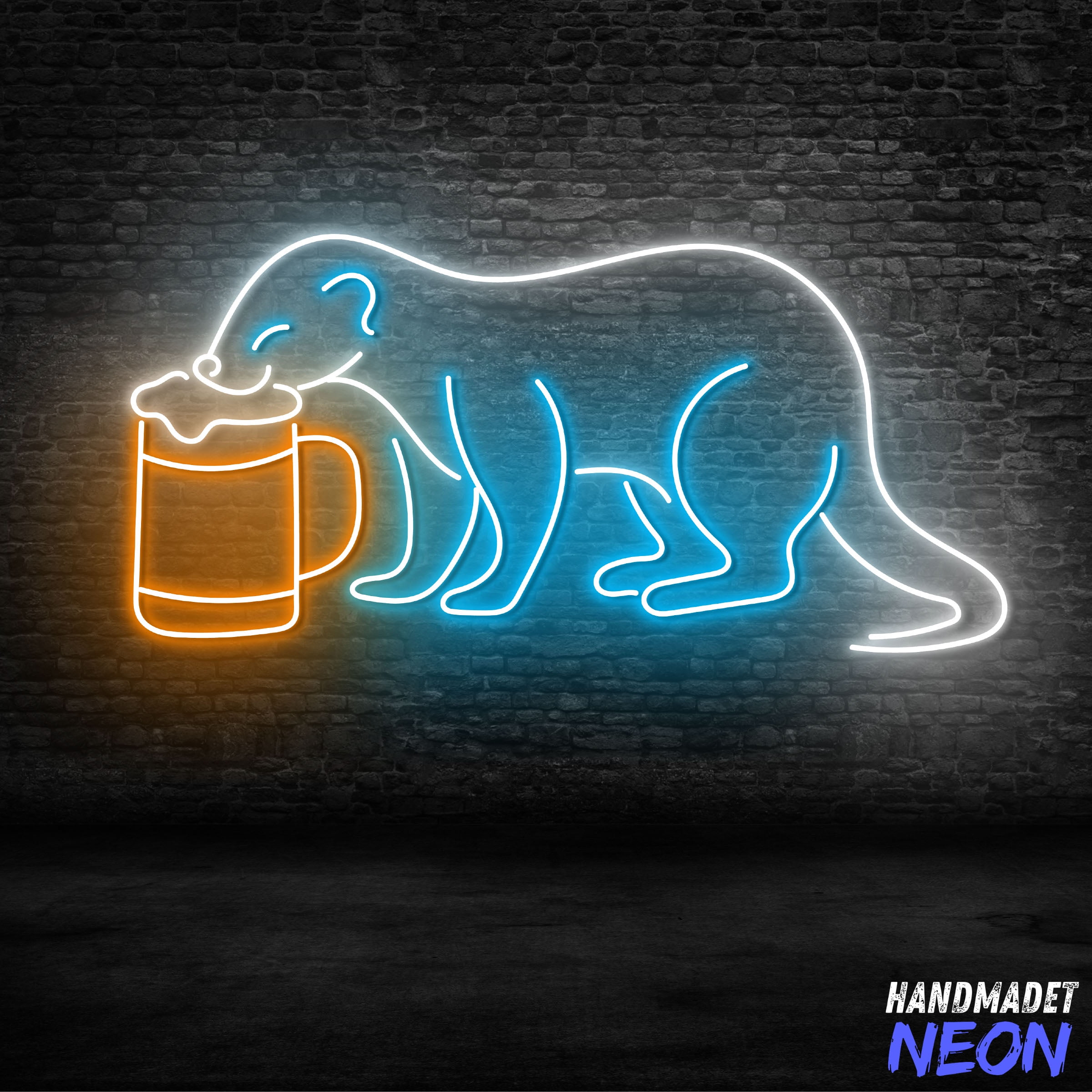 Handmadetneonsign Ferret Drink Beer Neon Sign, Home Bar Decor, Bar Neon ...