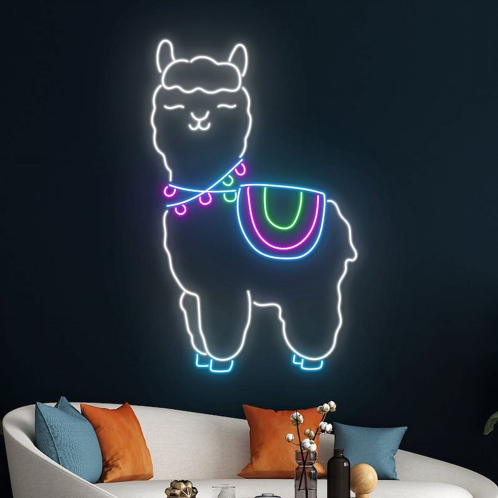 Handmadetneonsign Fiesta Llama Led Sign, Fiesta Llama Neon Sign, Fiesta ...
