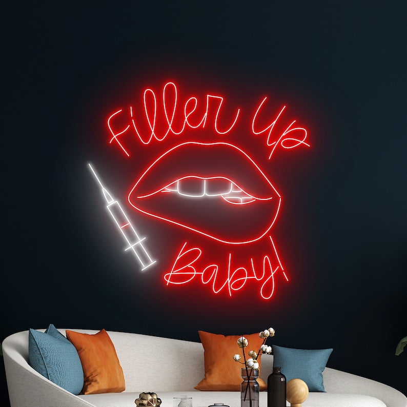 Handmadetneonsign Filler Up Baby Neon Sign, Botox Neon Sign, Botox ...