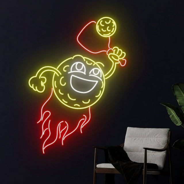 Handmadetneonsign Fire Pickle Ball Led Sign, Pickleball Neon Sign ...