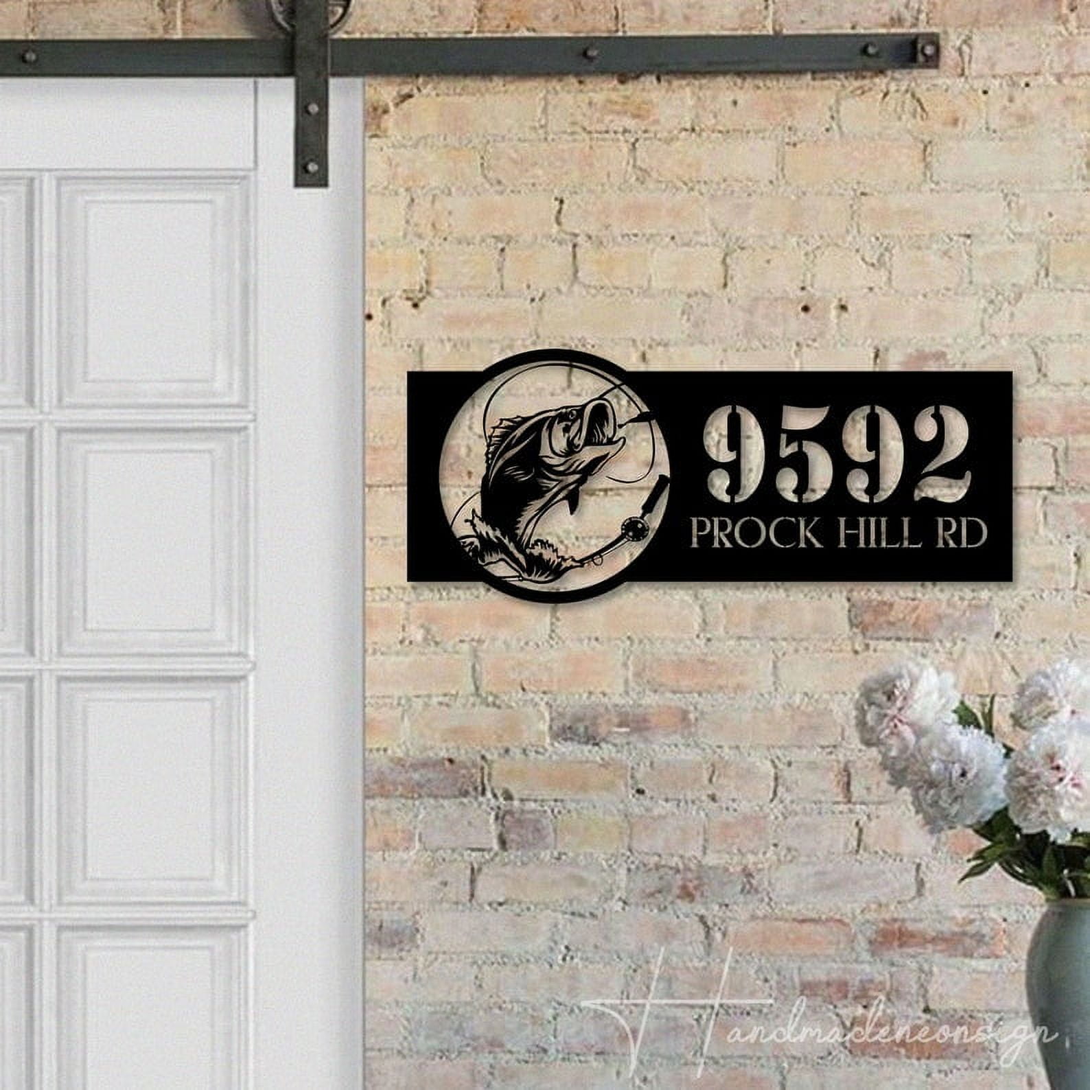 Handmadetneonsign Fishing House Number Metal Wall Art LED Light ...