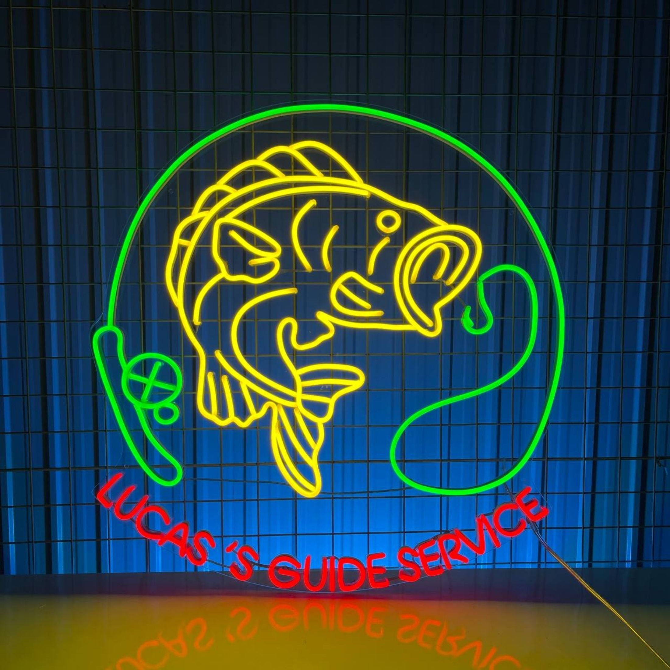 Handmadetneonsign Fishing Neon Sign, Fishing Led Light Wall Art Decor ...