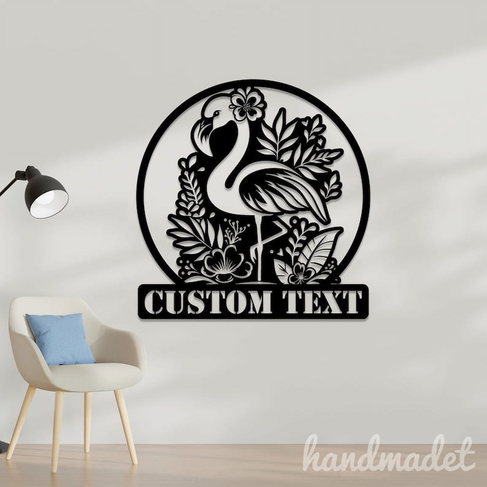 Handmadetneonsign Flamingo Metal Wall Art Light, Flamingo Metal Sign ...