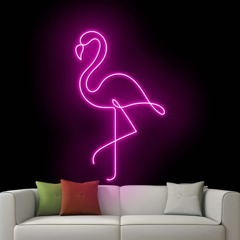 Handmadetneonsign Flamingo Neon Sign, Flamingo Wall Art Decor, Flamingo ...