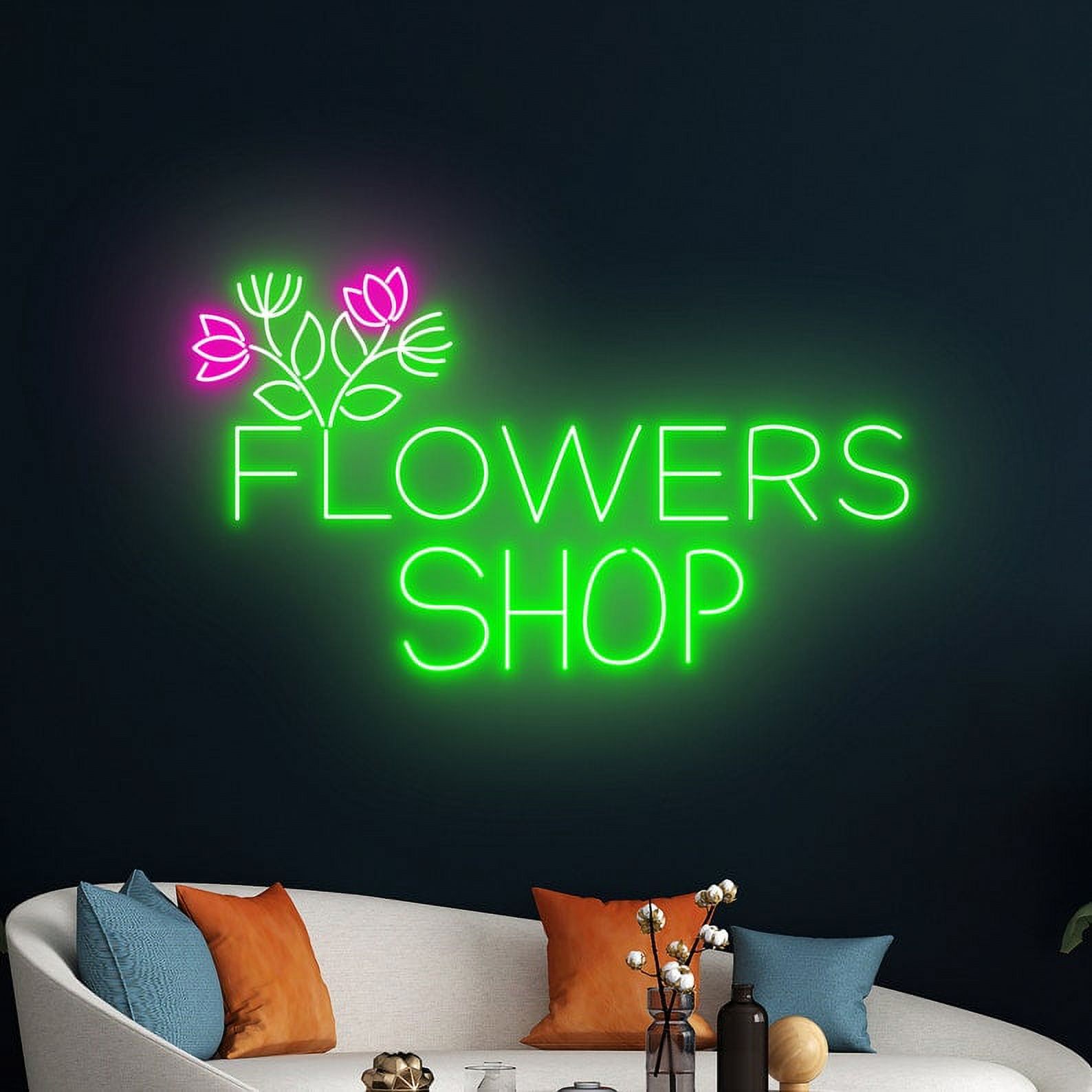 Handmadetneonsign Flower Shop Led Sign, Flower Neon Sign, Flower Neon ...