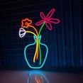 Handmadetneonsign Flower Vase Neon Sign, Flower Wall Art Decor, Flower ...