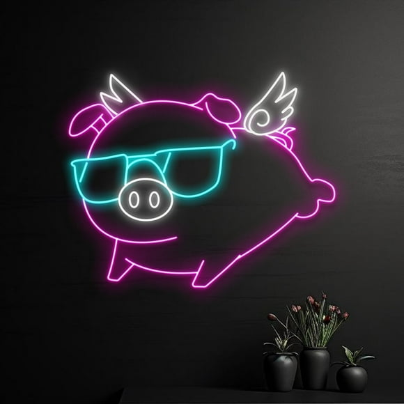 Lighted Flying Pig