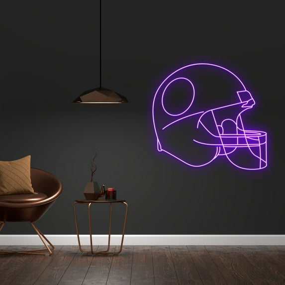 Handmadetneonsign Football Helmet Neon Sign, Football Helmet Neon Light ...