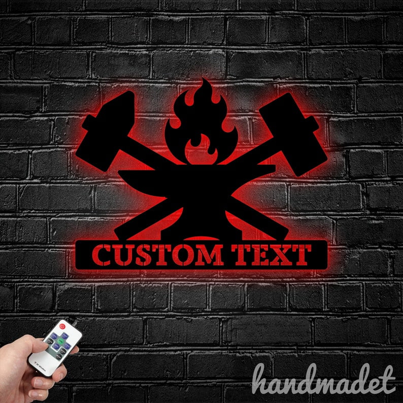 Handmadetneonsign Forge Metal Wall Art, Forge Metal Sign Wall Decor ...