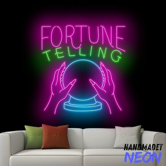 Handmadetneonsign Fortune Telling Neon Sign, Fortune Teller Wall Art ...