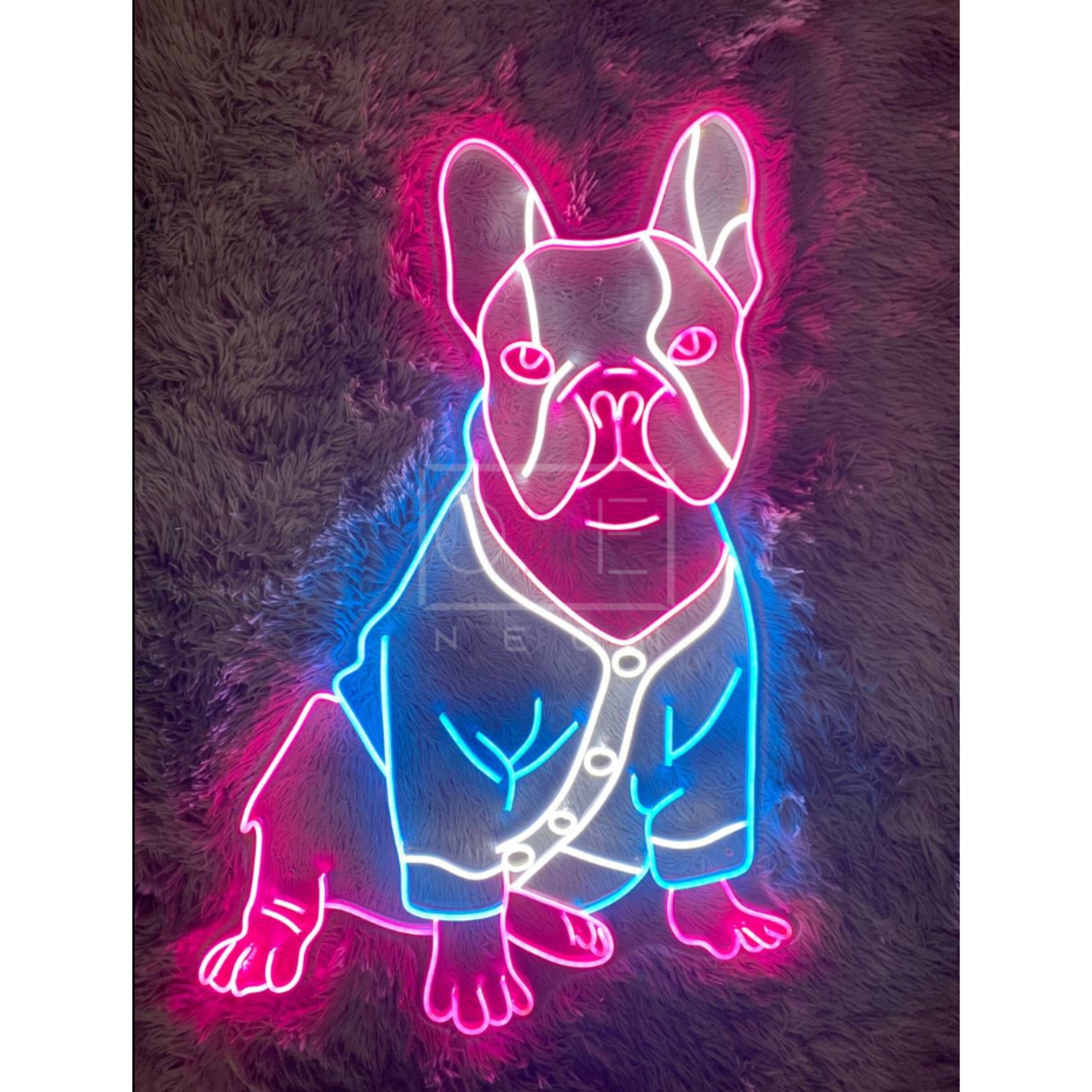 Handmadetneonsign French Bulldog Led Sign, French Bulldog Neon Sign ...