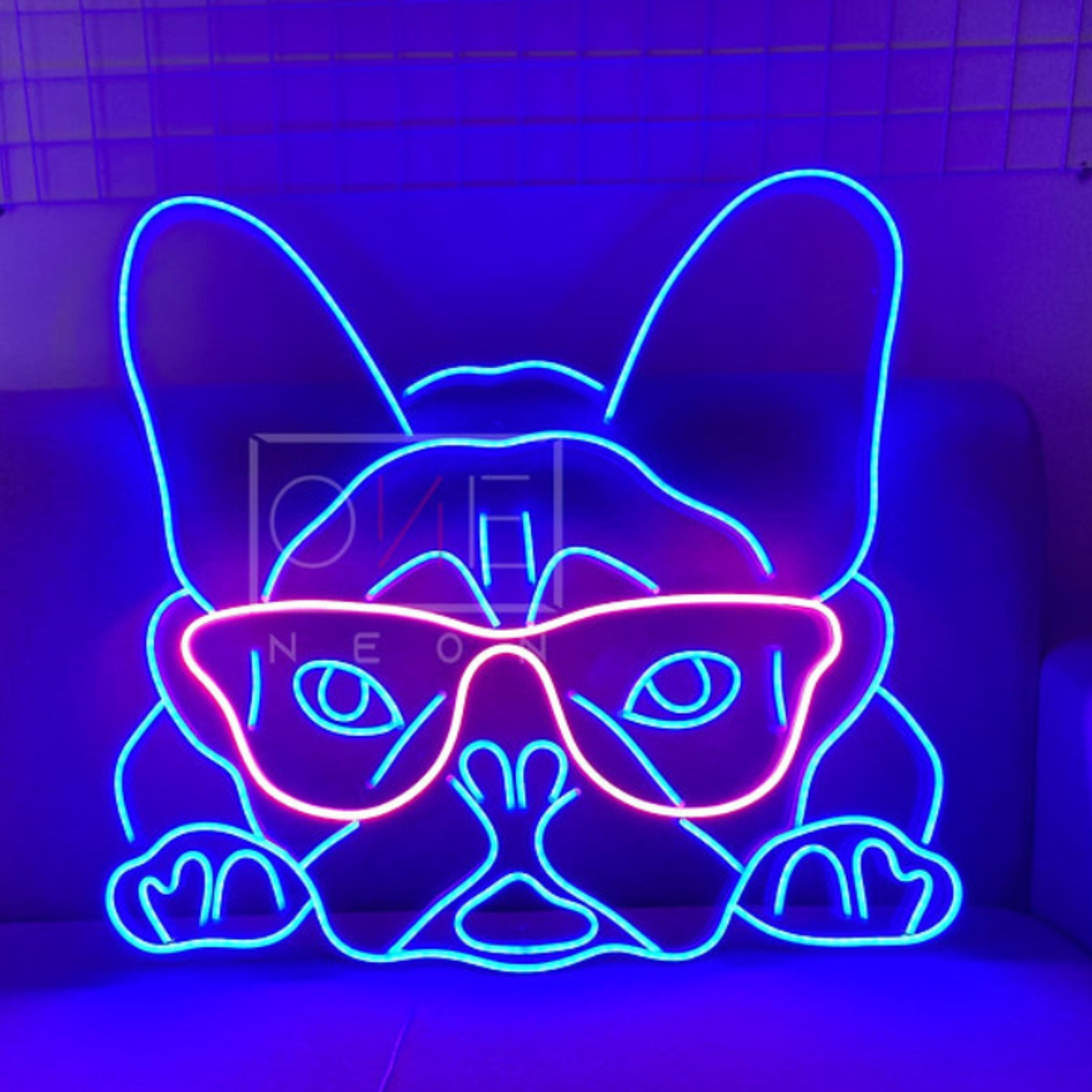 Handmadetneonsign French Bulldog Led Sign, French Bulldog Neon Sign ...