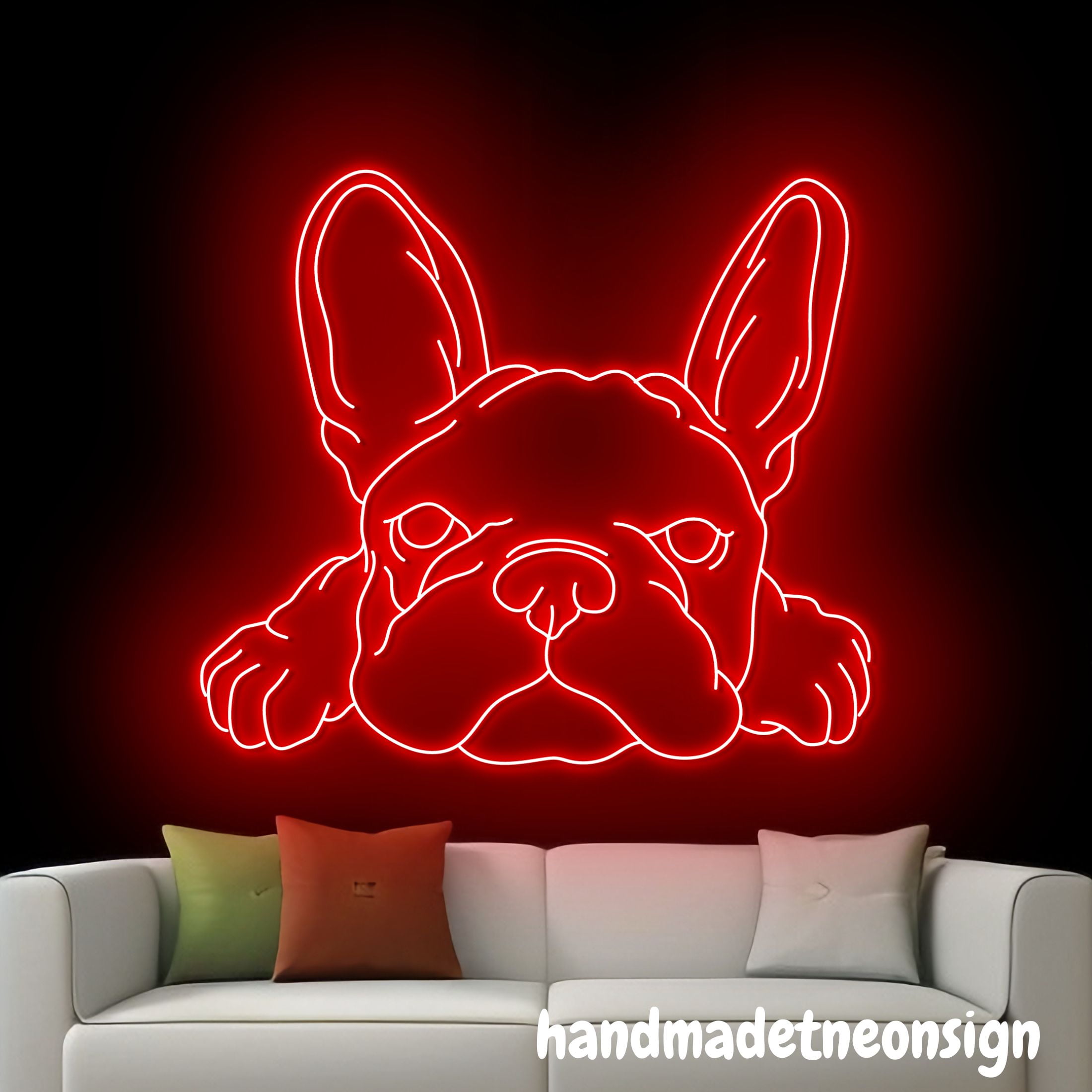 Handmadetneonsign French Bulldog Neon Sign, Dog Led Light, Dog Spa ...