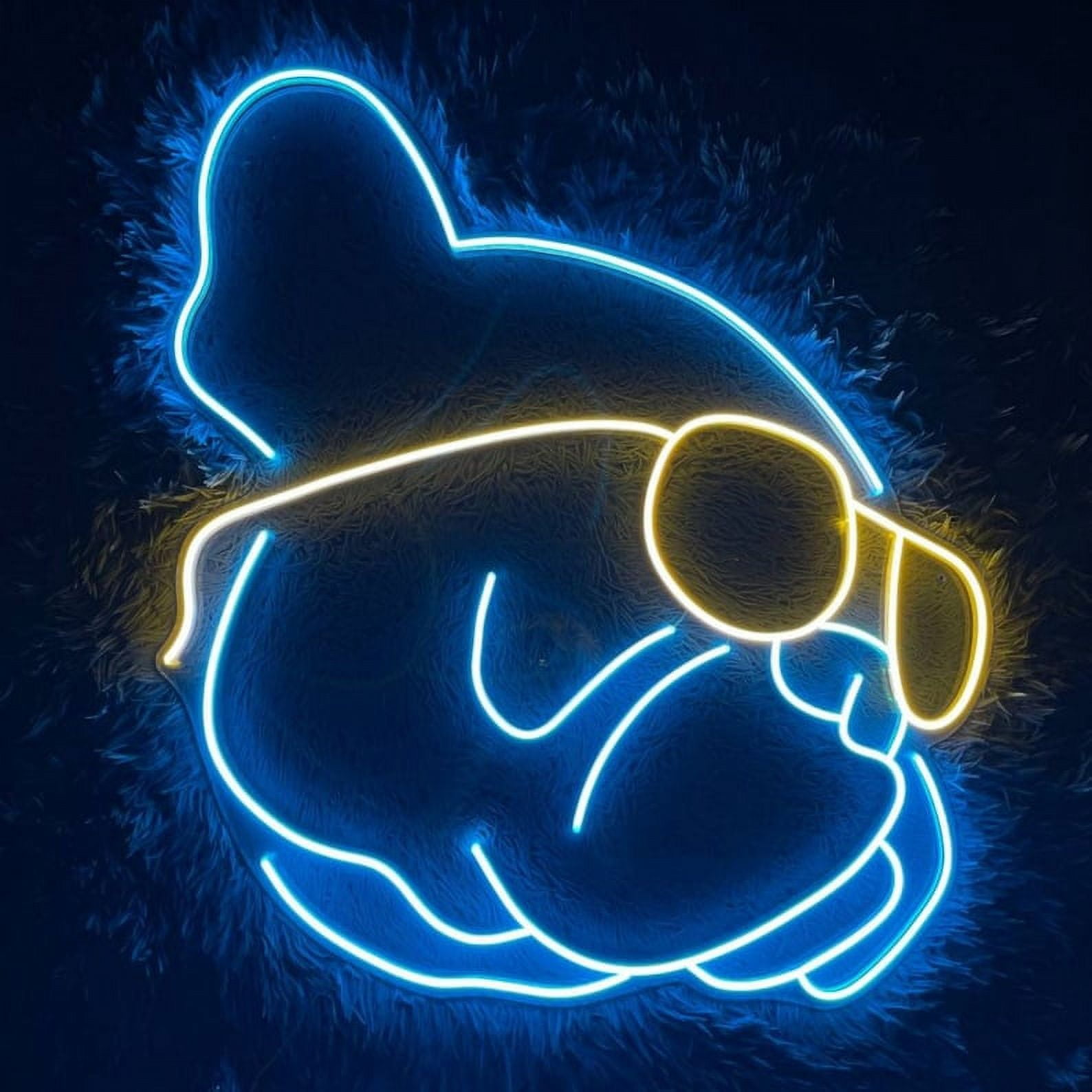 Handmadetneonsign French Bulldog with Sunglasses Neon Sign, Cool Dog ...