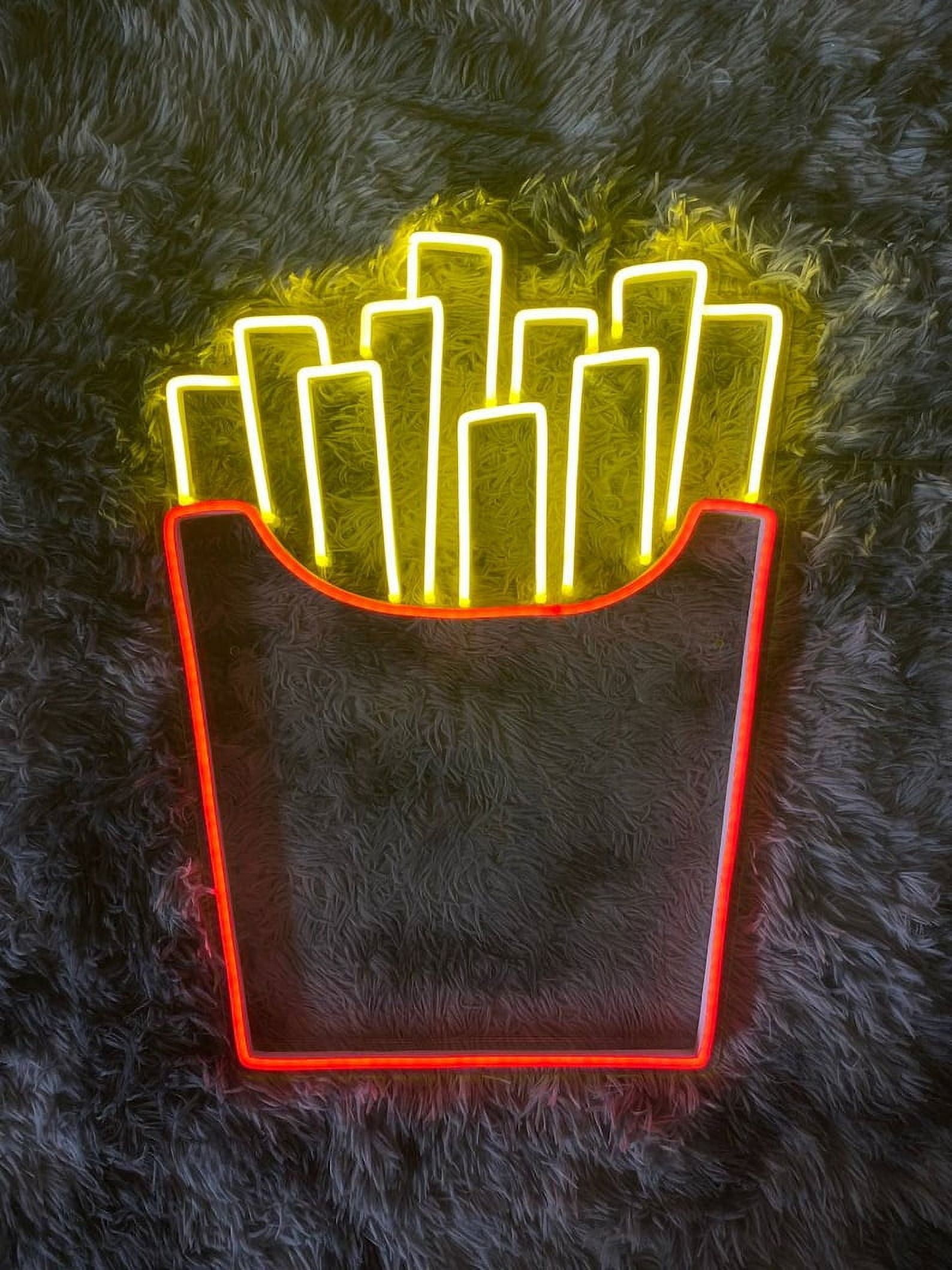 Handmadetneonsign French Fries Chips neon sign, Chips led neon, Fast ...