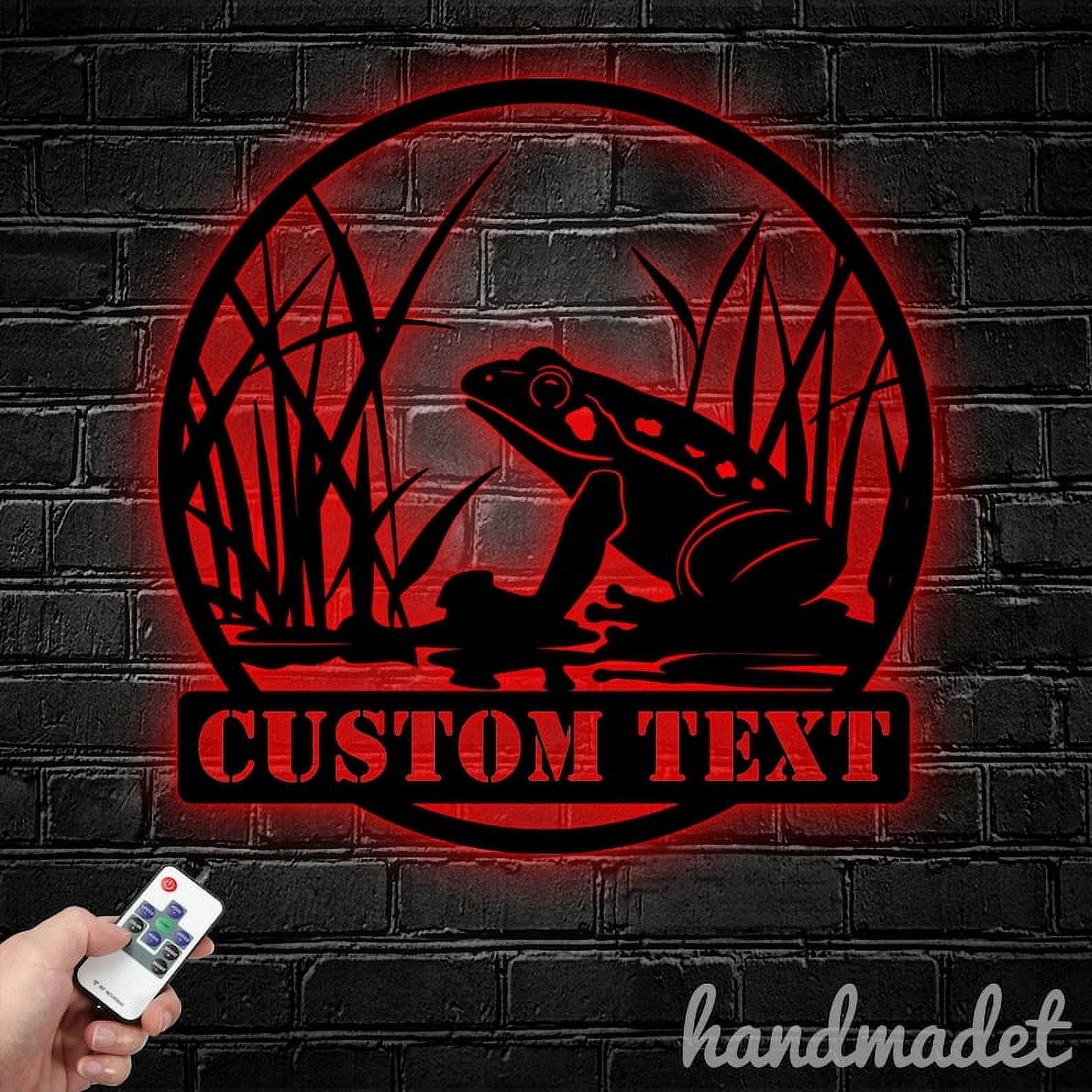 Handmadetneonsign Frog Metal Wall Art, Frog Animal Metal Sign Wall ...