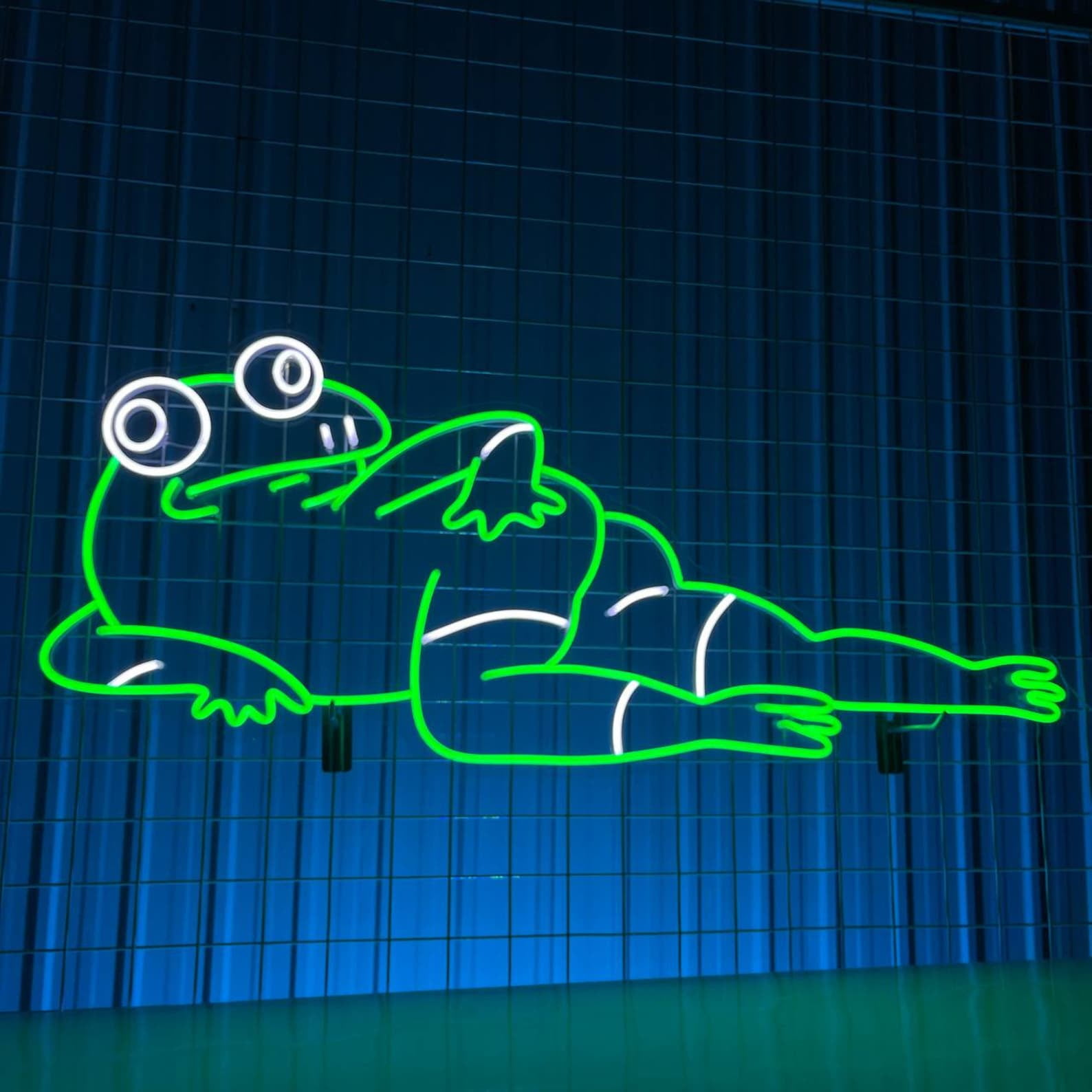 Handmadetneonsign Frog Neon Light, Lying Down Frog Led Light, Frog Led ...