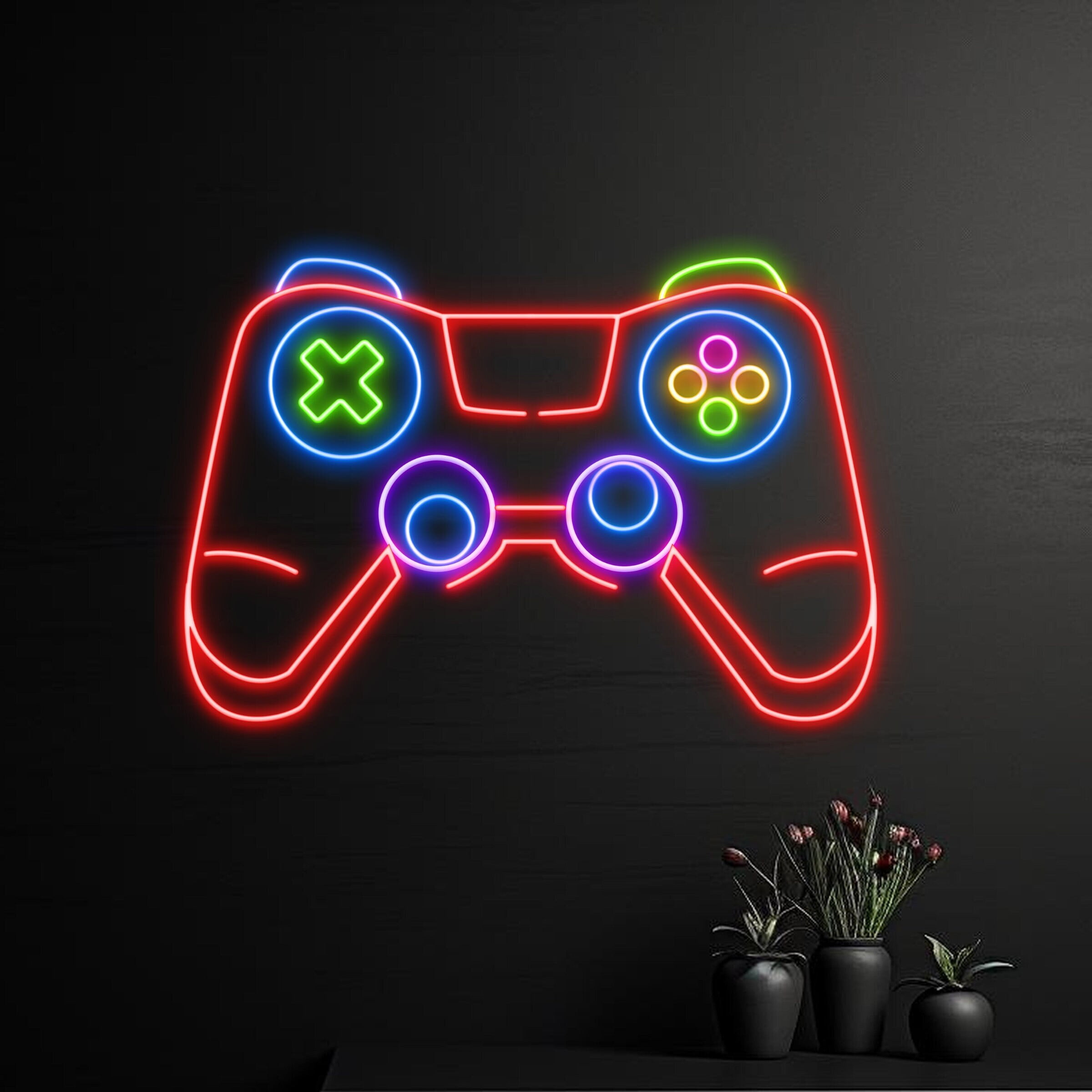 Handmadetneonsign Game Controller Neon Sign, Controller Led Sign, Game ...