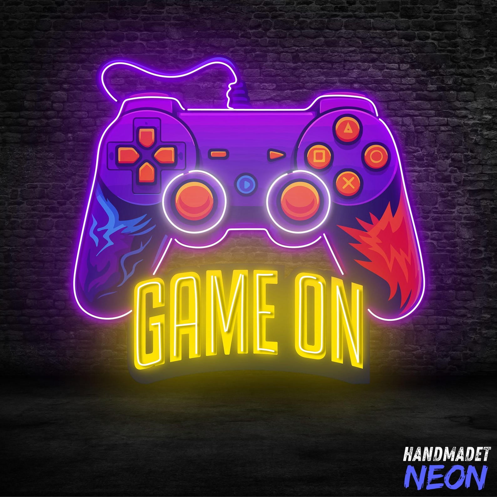 Handmadetneonsign Game On Neon Sign, Arcade Neon Light, Custom Gaming ...