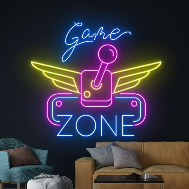 Handmadetneonsign Game Zone Led Sign, Arcade Neon Sign, Wall Decor ...