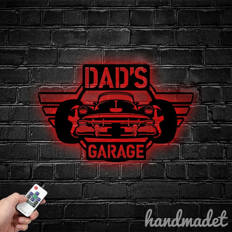 Handmadetneonsign Garage Metal Wall Art Light, Car Repair Metal Sign ...