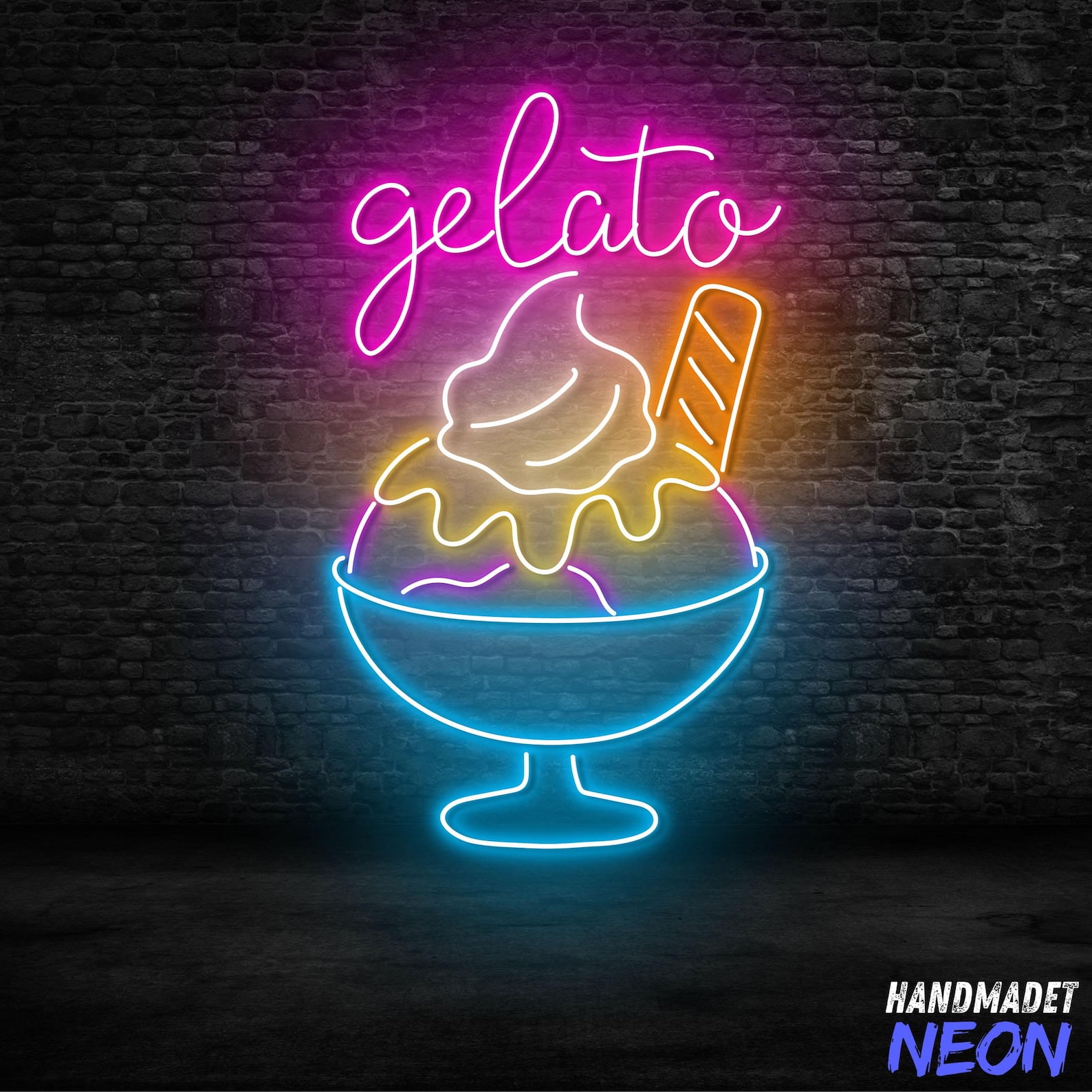 Handmadetneonsign Gelato Neon Sign For Wall Decor, Custom Neon Light ...