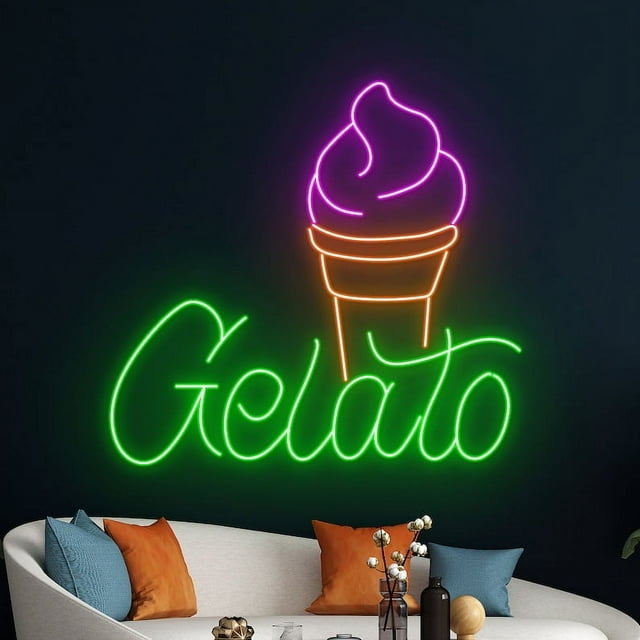 Handmadetneonsign Gelato Neon Sign, Gelato Led Lights, Gelato Neon ...