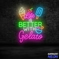 Handmadetneonsign Gelato Neon Sign, Ice Cream Neon Sign, Dessert Shop ...