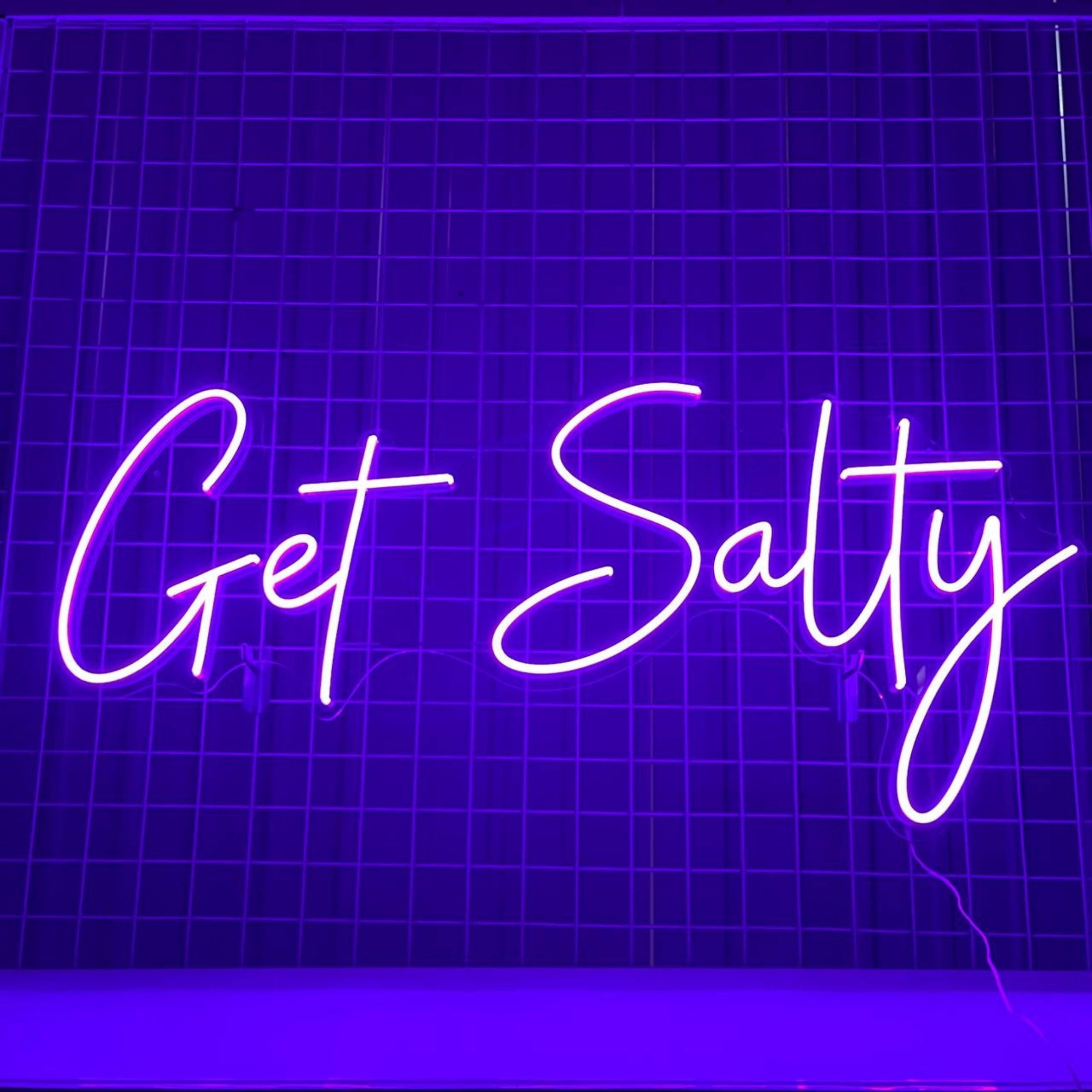 Handmadetneonsign Get Salty Neon Sign, Get Salty Quote Wall Art Decor ...