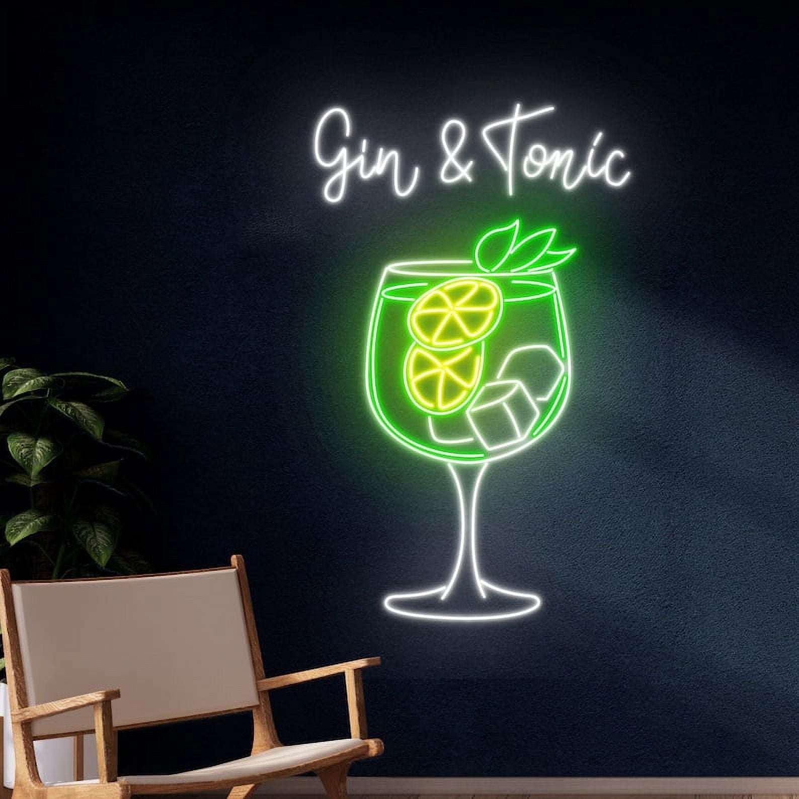 Handmadetneonsign Gin & Tonic Neon Sign, Gin Tonic LED Light, Gin Neon ...