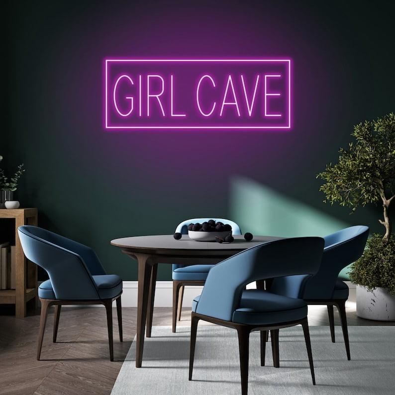 Handmadetneonsign Girl Cave Neon Sign, Girl Cave Led Sign, Wall Decor ...