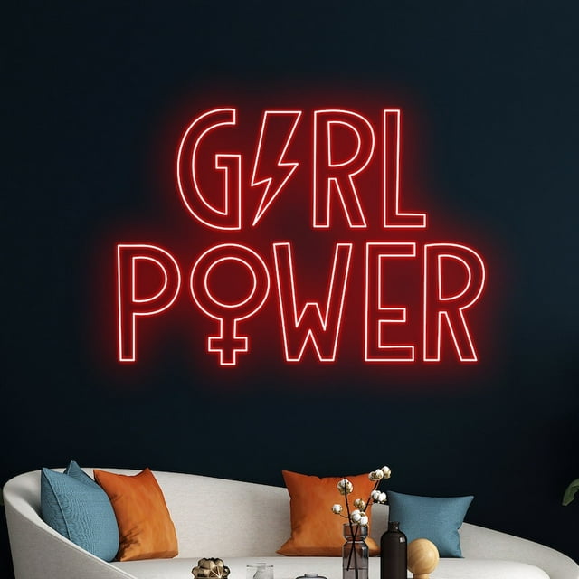 Handmadetneonsign Girl Power Neon Light, Girl Line Neon Sign, Girl Led ...